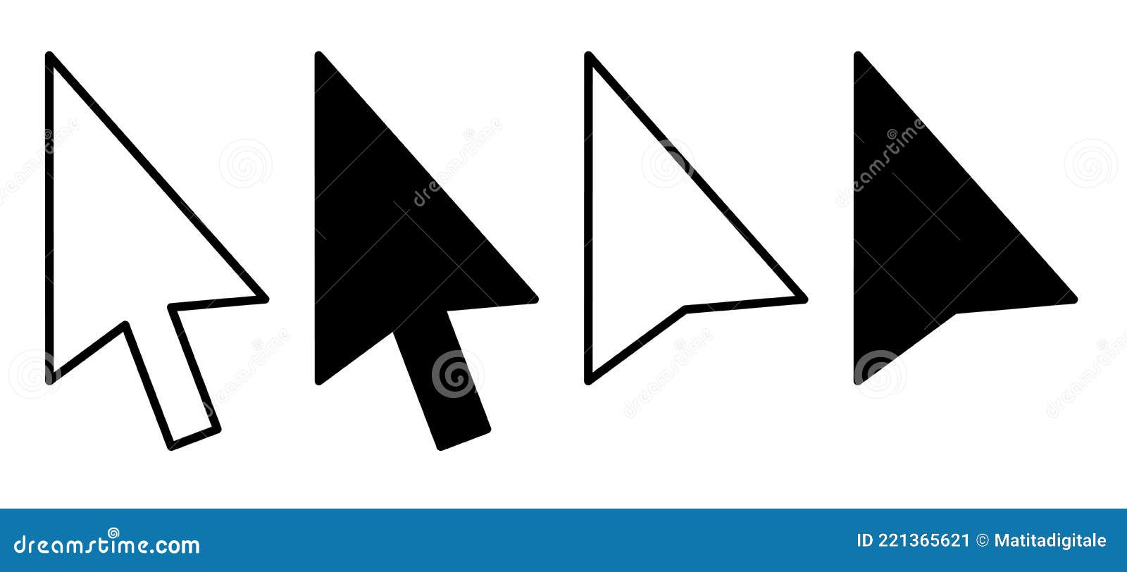 Four Cursor Arrow for Browser Stock Illustration - Illustration of ...