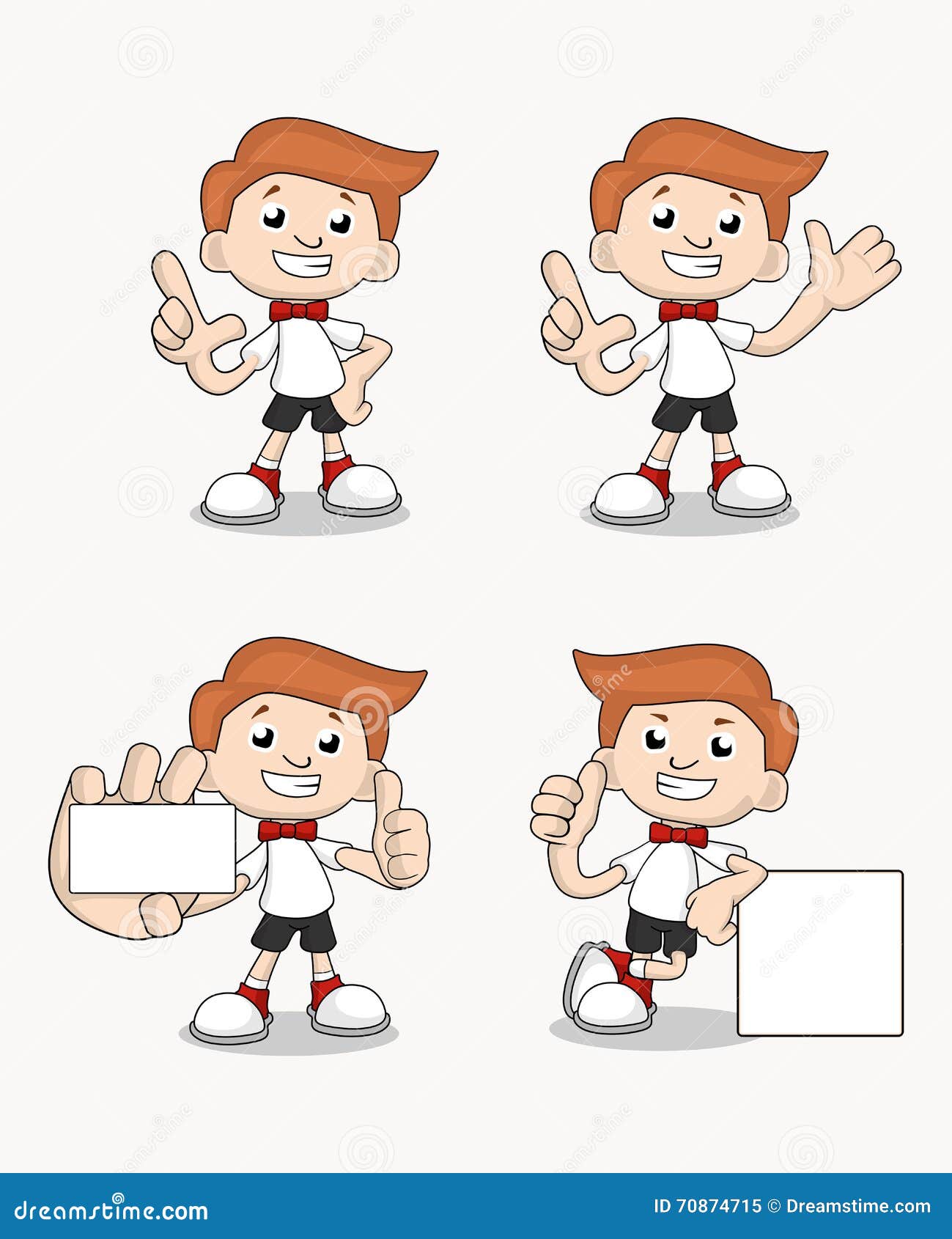 Four Cute Vector Mascot Set Stock Vector - Illustration of infographics ...