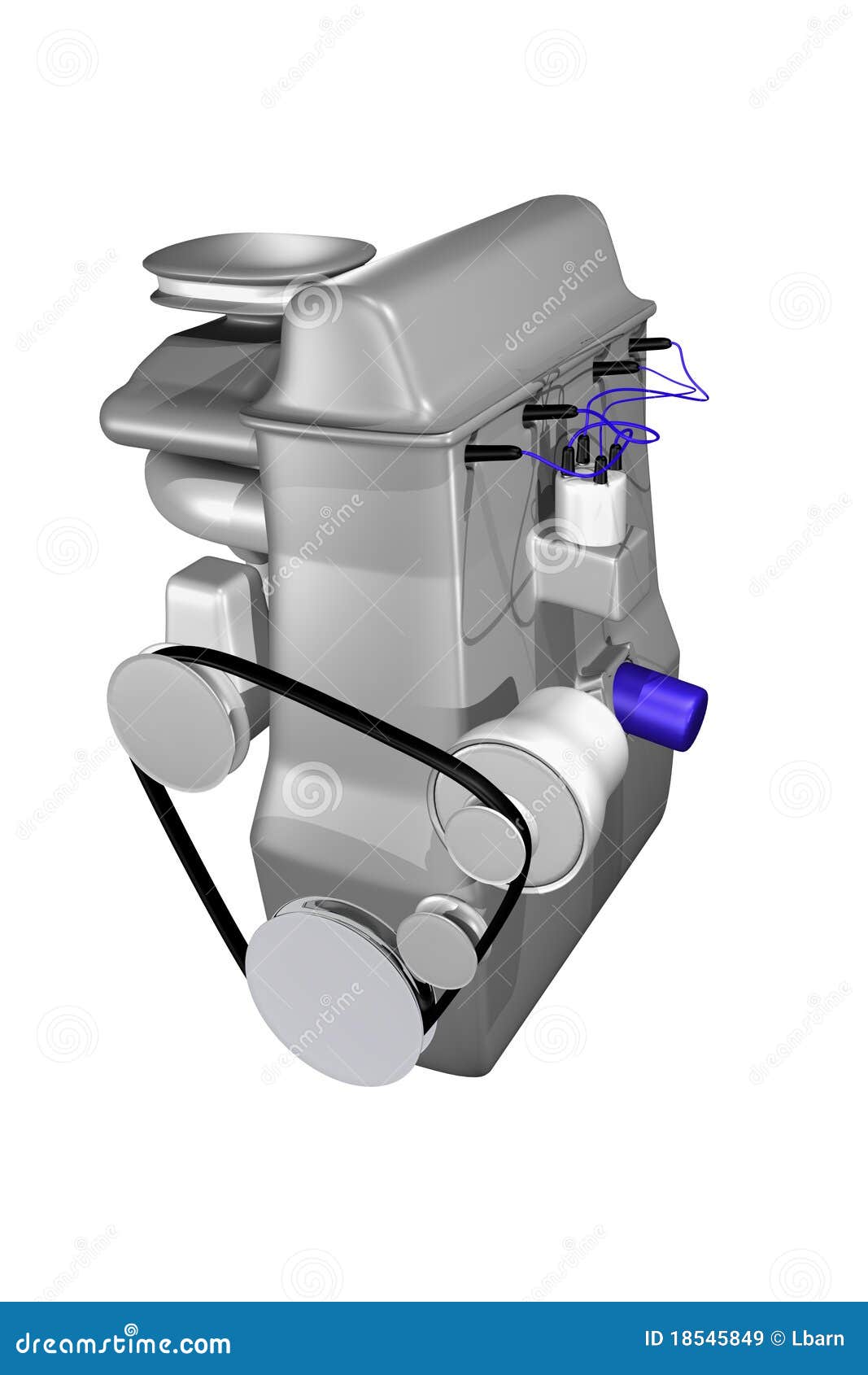 Four cylinder engine stock illustration. Illustration of motor - 18545849