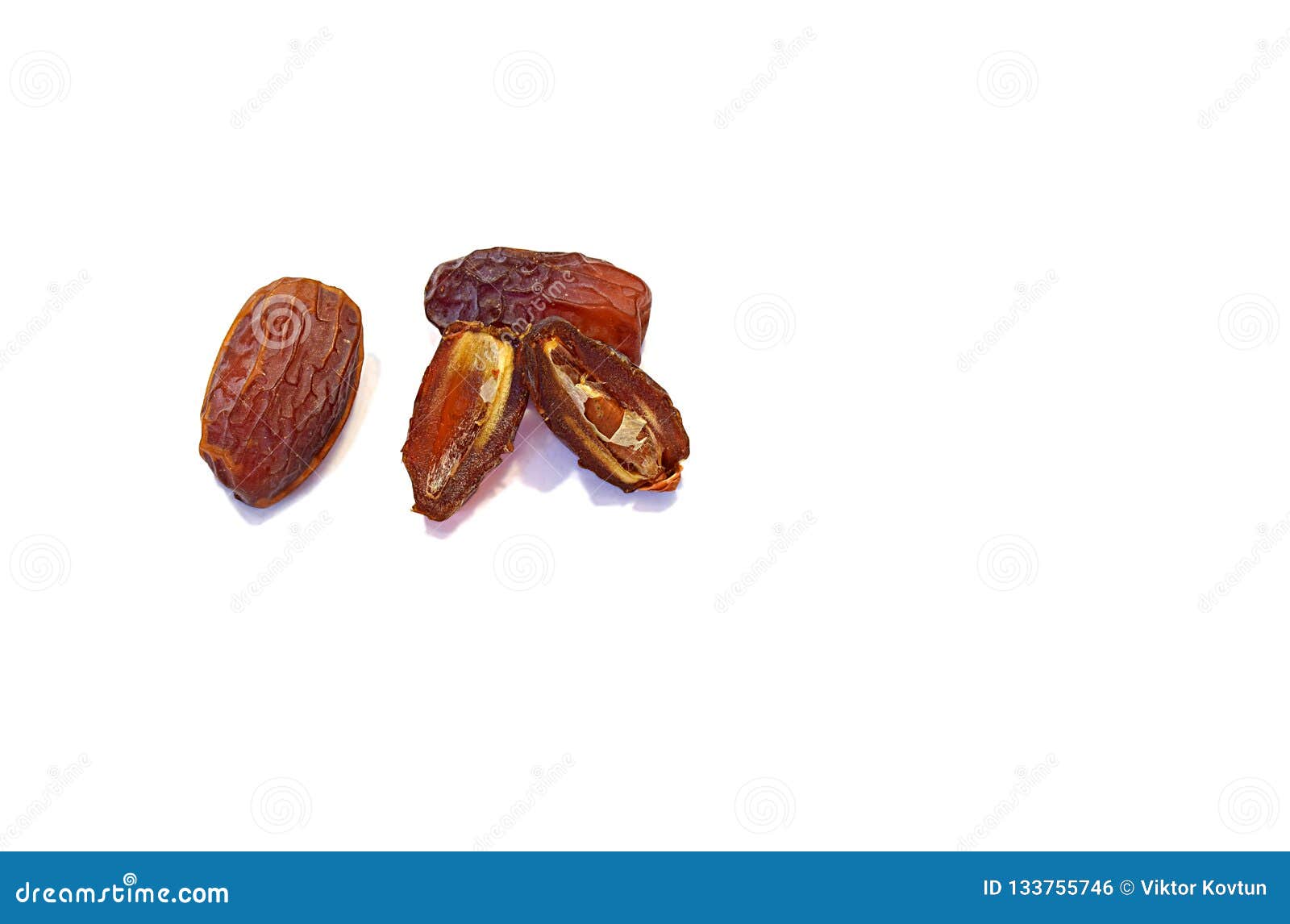 Four Dates Isolated on White Background Stock Photo - Image of life ...