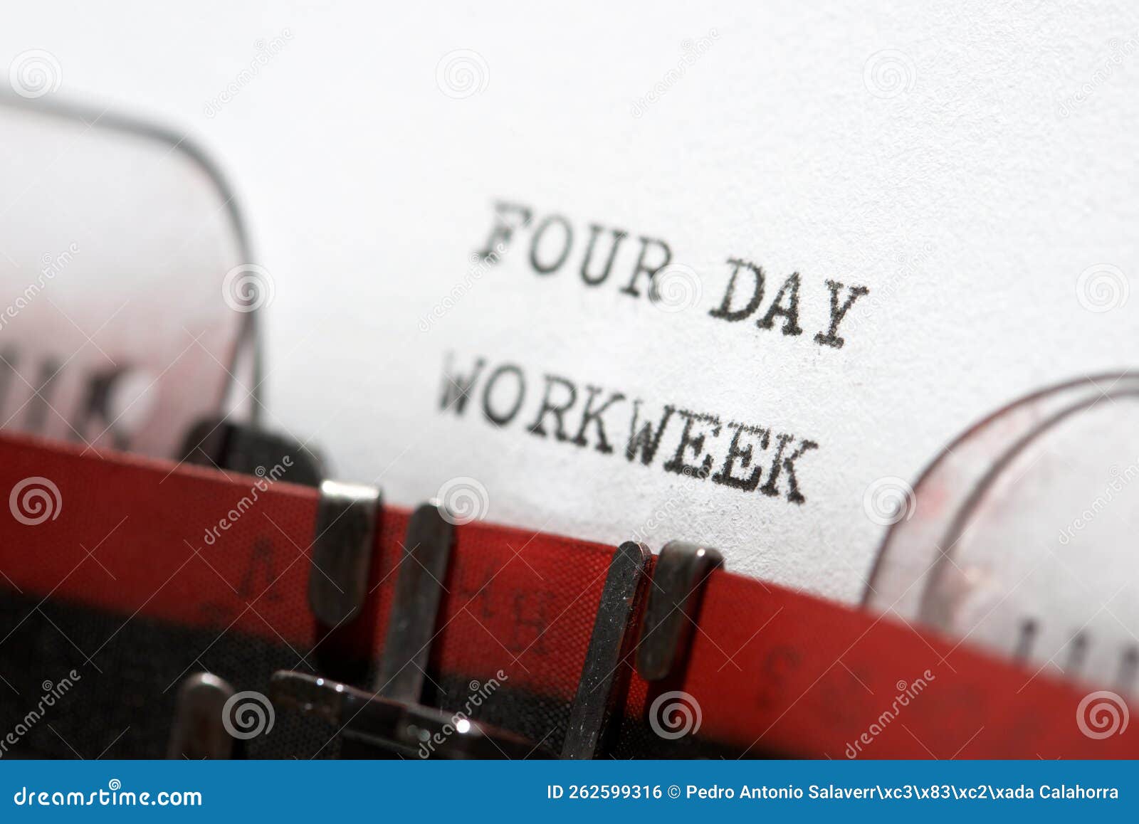Four day workweek concept stock photo. Image of idea - 262599316
