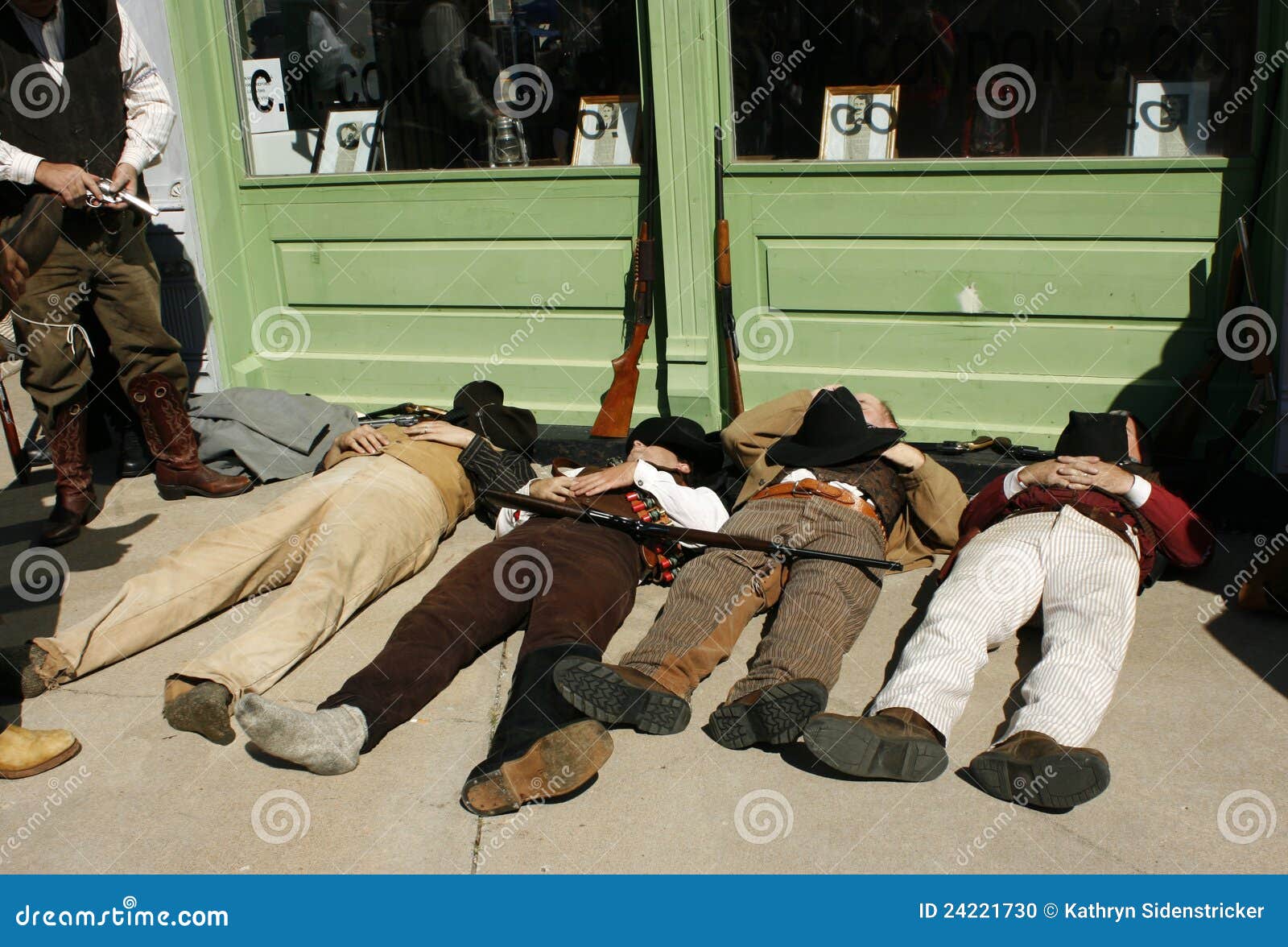 Four Deceased Men Dalton Gang Raid Editorial Image - Image of cowboys ...