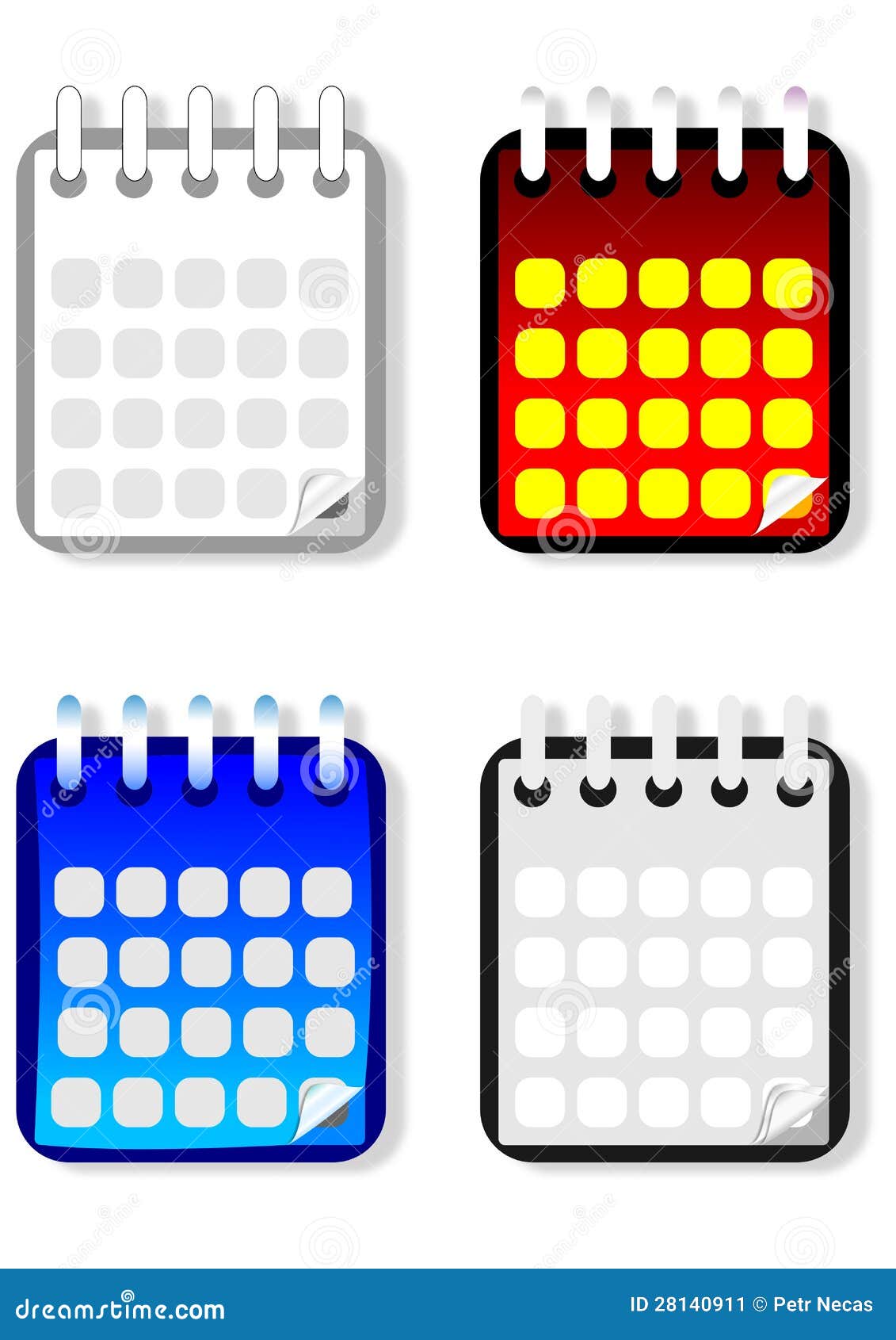 Different Calendars Vector Illustration | CartoonDealer.com #38026510