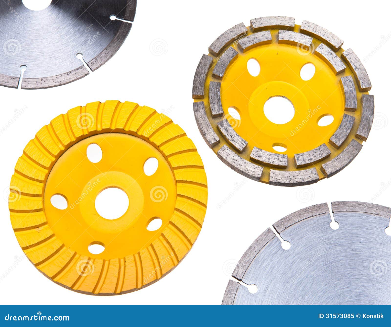 Four Different Construction Diamond Disks for Concrete Processing Stock ...