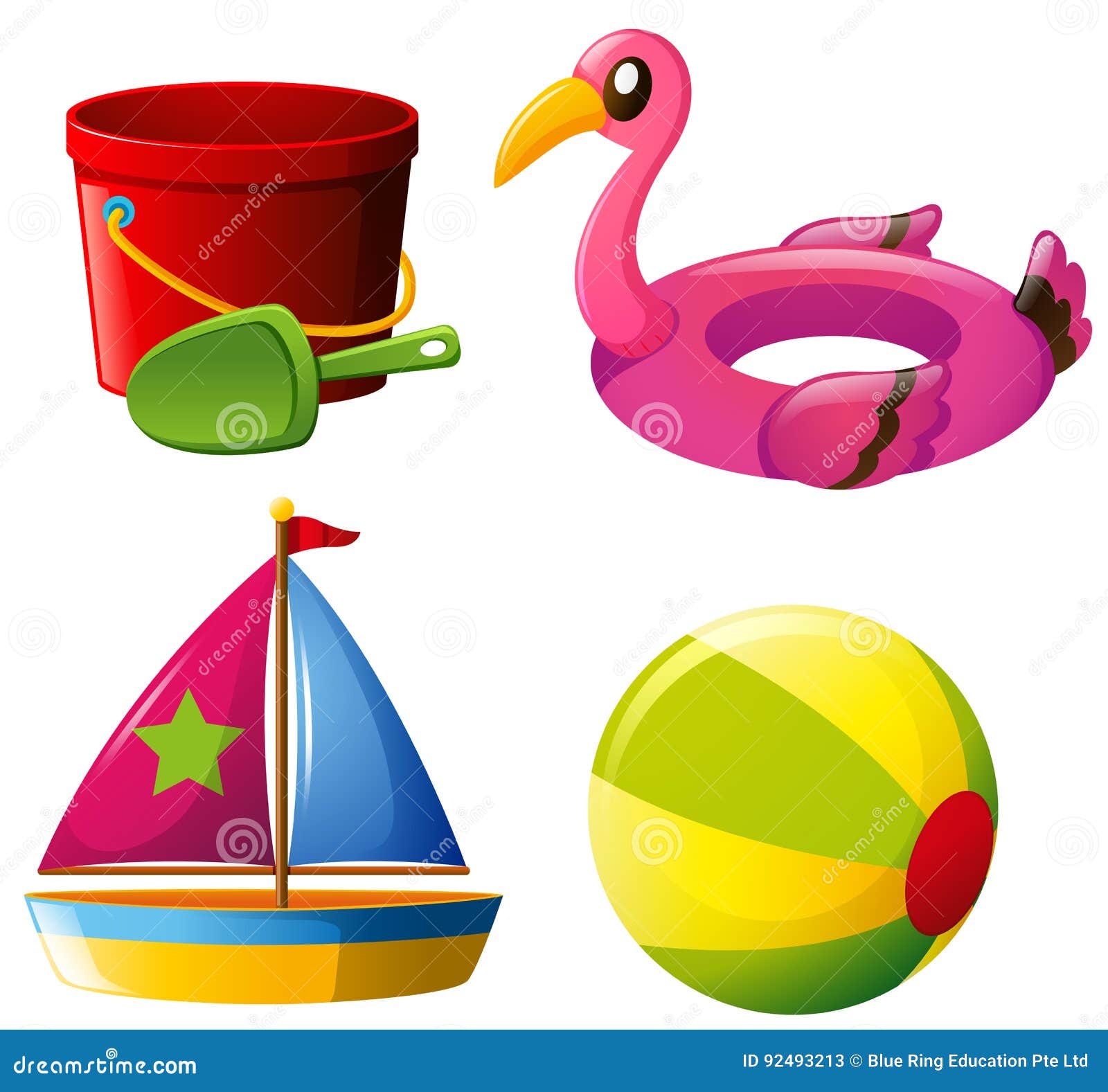 Four Different Kinds of Toys Stock Vector - Illustration of equipment ... Four Different Kinds of Toys Stock Vector - Illustration of equipment ...