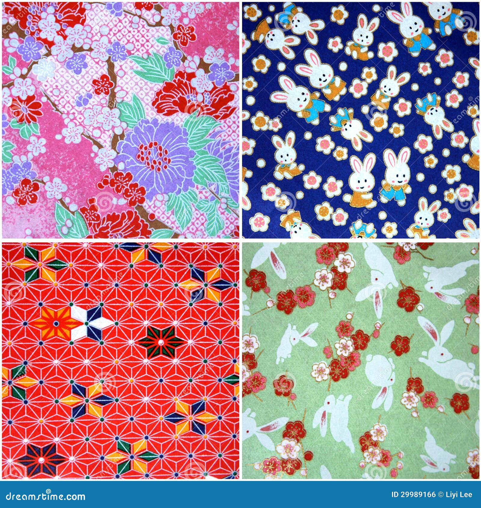 4 Washi Patterns Royalty Free Stock Image - Image: 29989166