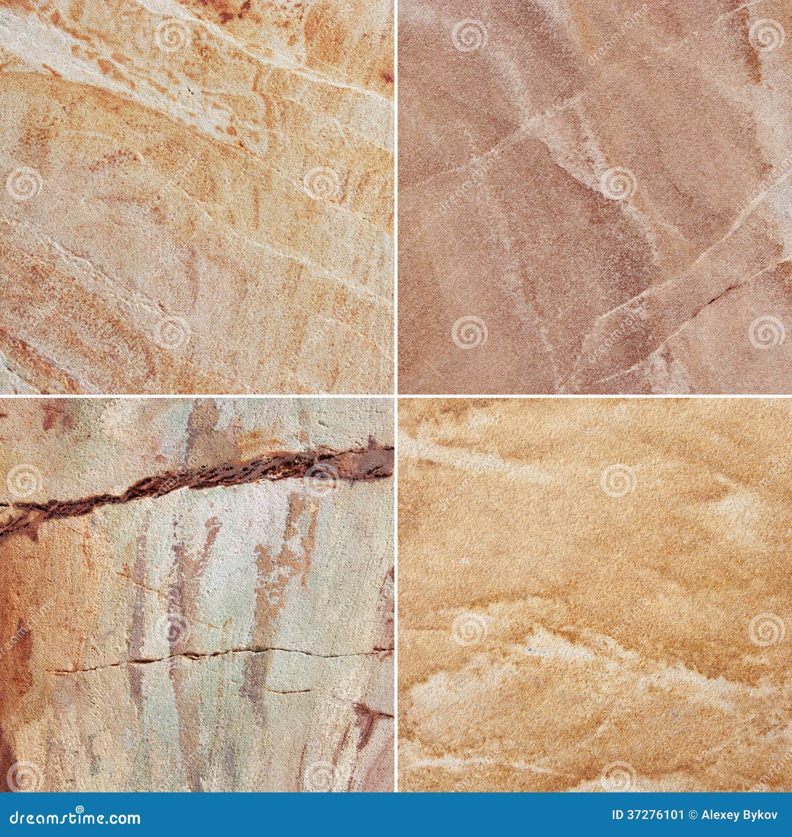 Four Different Natural Granite Texture. (high.res.) Stock Image - Image ...