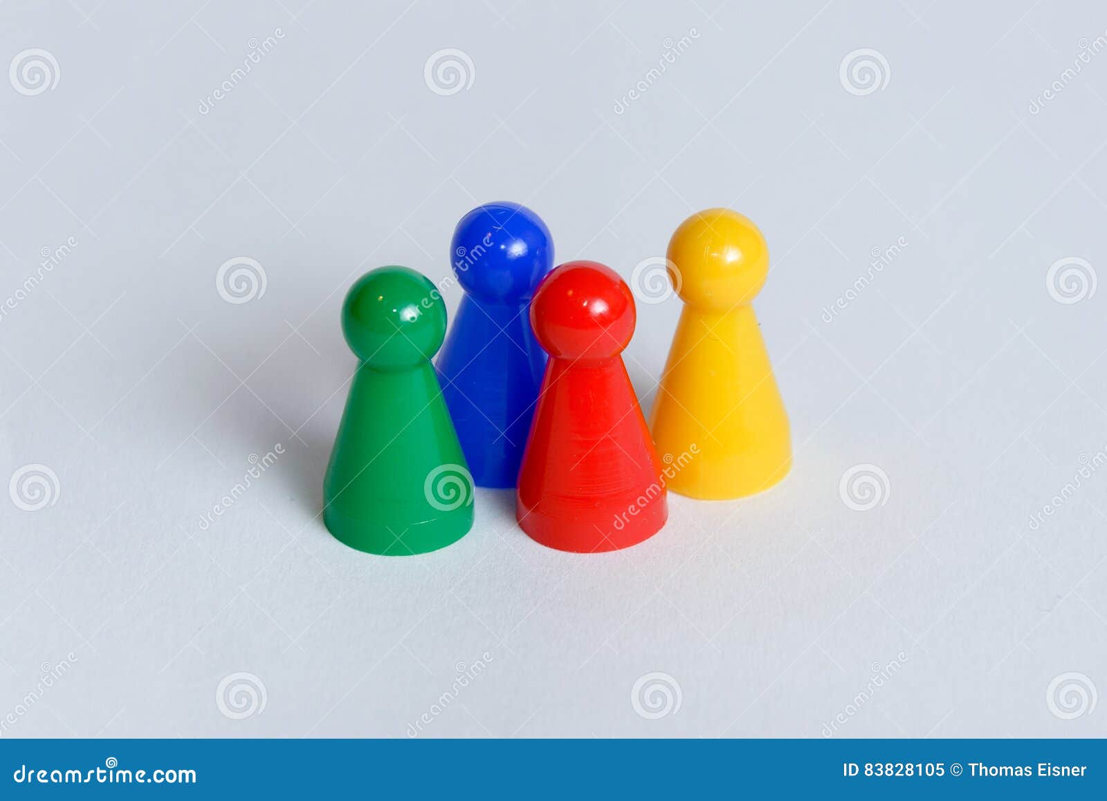 Four different pawns stock image. Image of board, pawn - 83828105