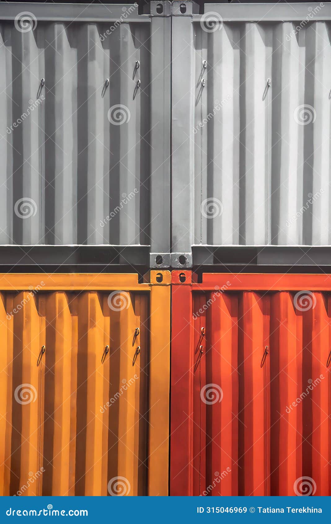Four Different Sea Containers Together Stock Image - Image of room ...