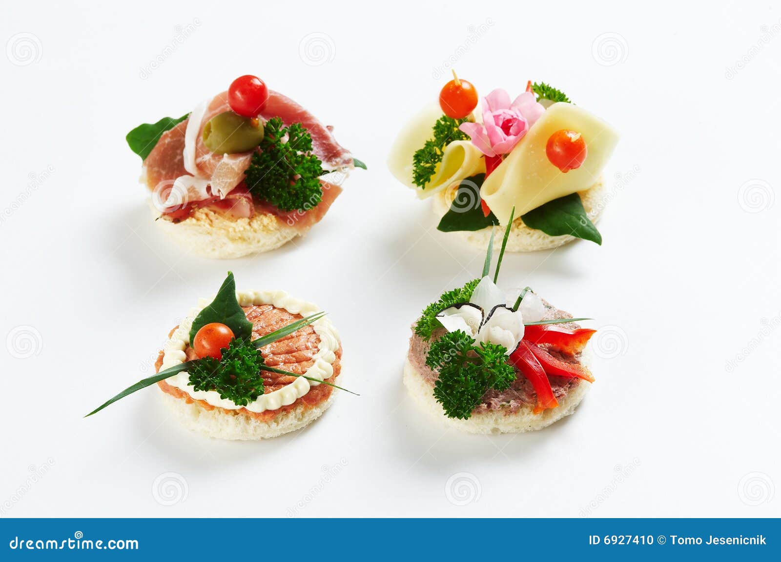 Four different snacks stock photo. Image of meal, food - 6927410