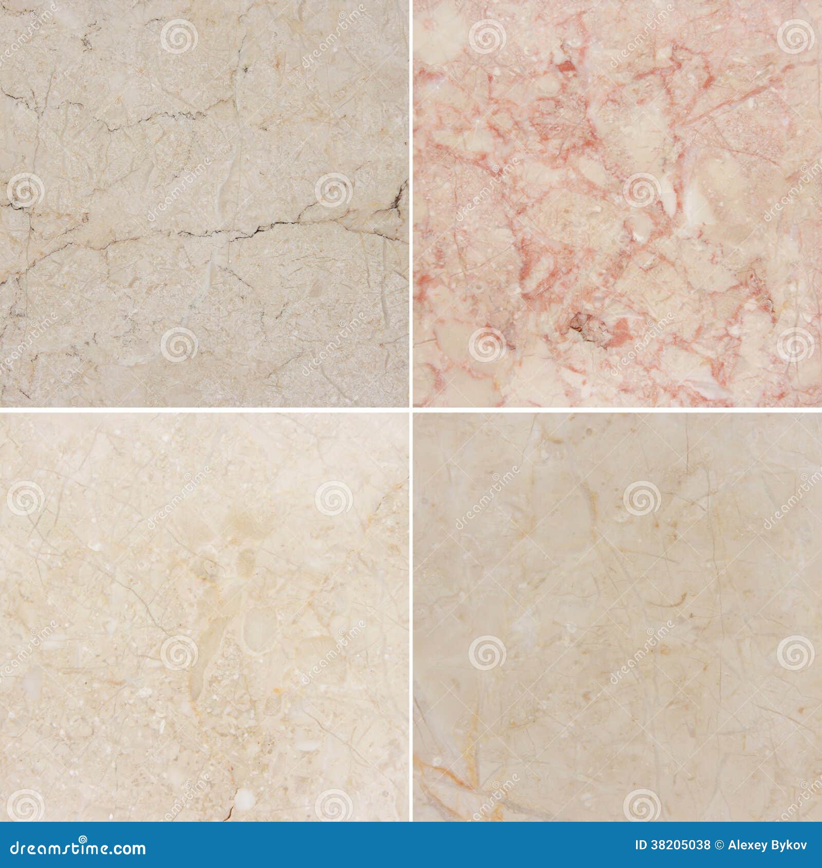 Four Different Texture of a Light and Dark Marble. (high.res.) Stock ...
