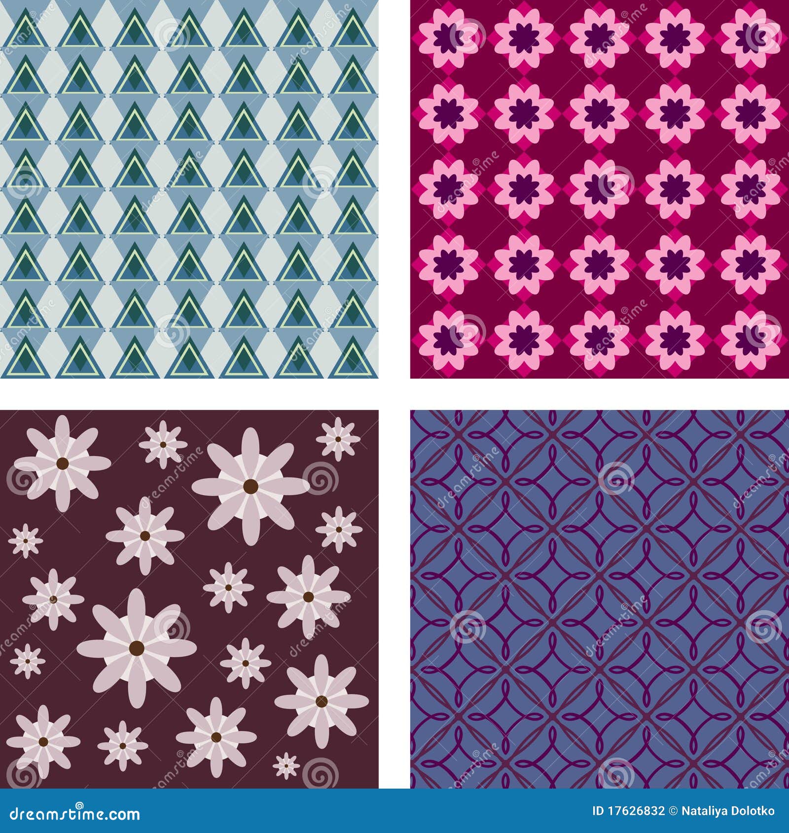 Four different textures stock vector. Illustration of decor - 17626832