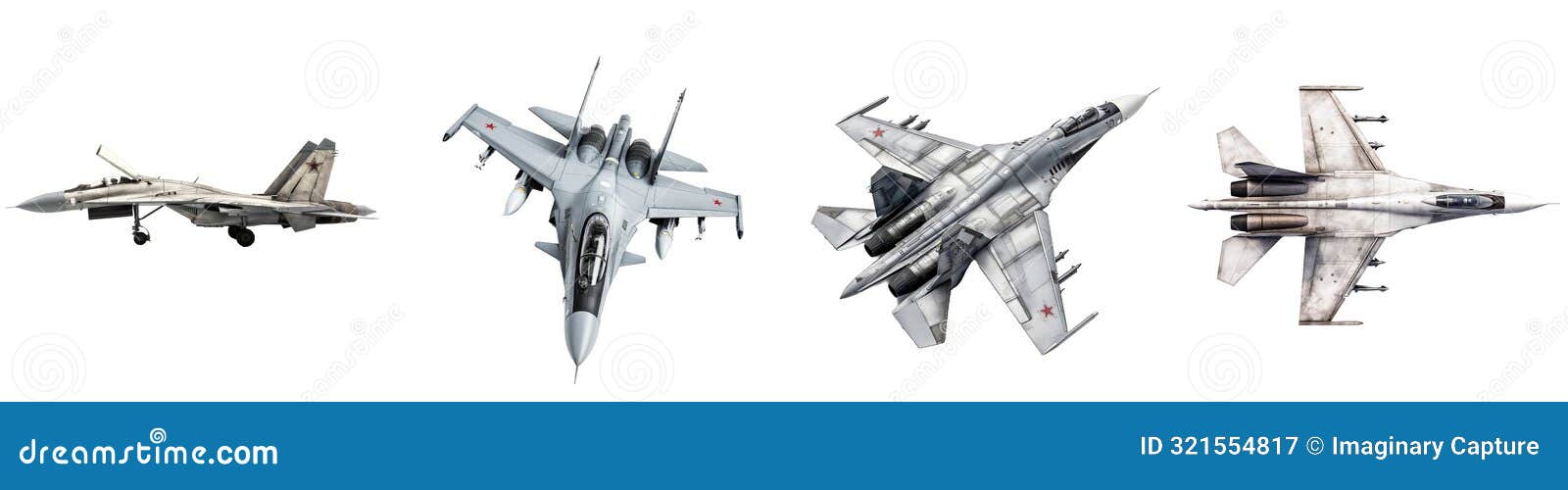 Su-30 Flanker-C Isolated On Transparent Png Background. Four Different ...