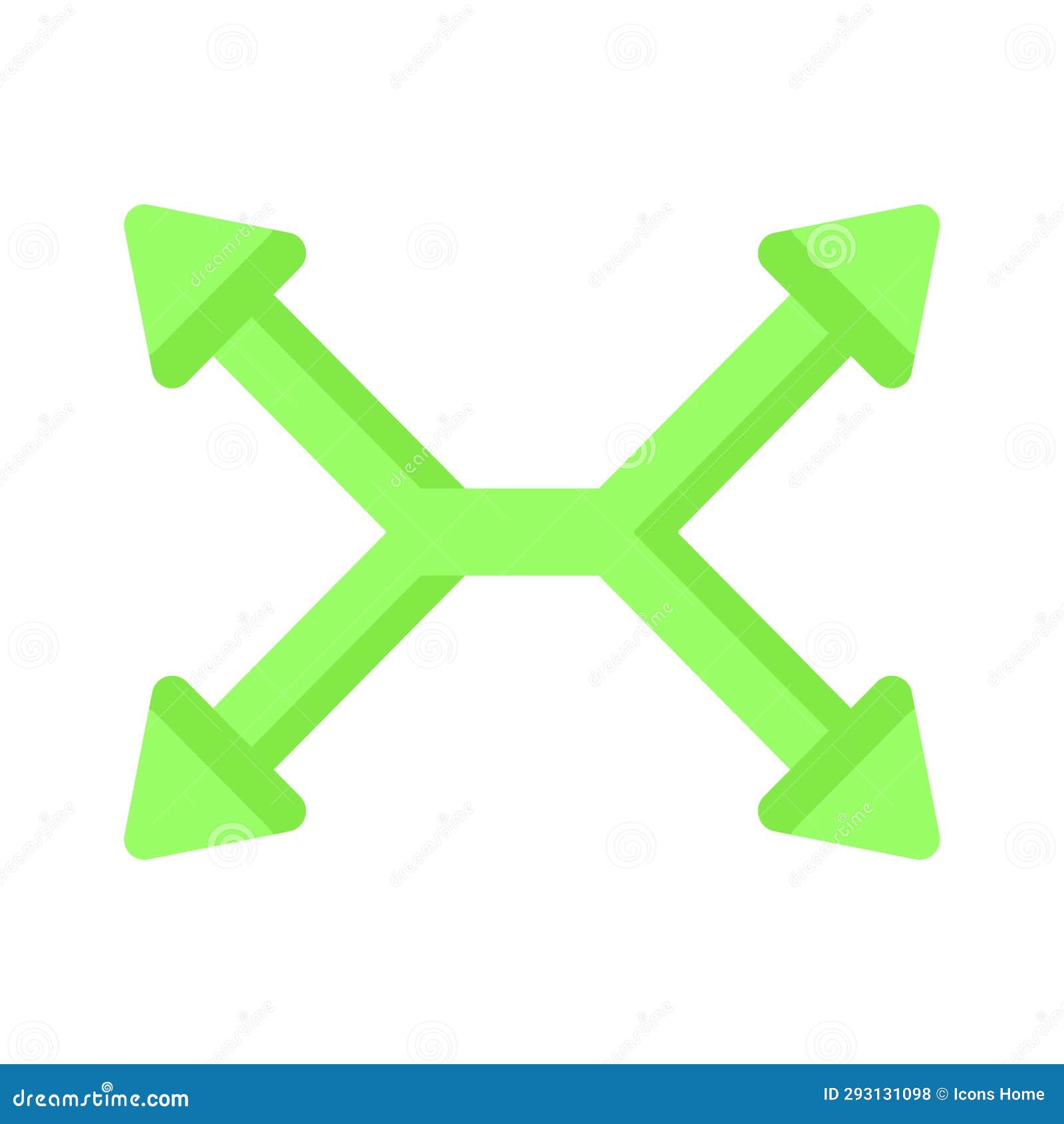 Four Branching Arrows Design. Vector Illustration | CartoonDealer.com ...