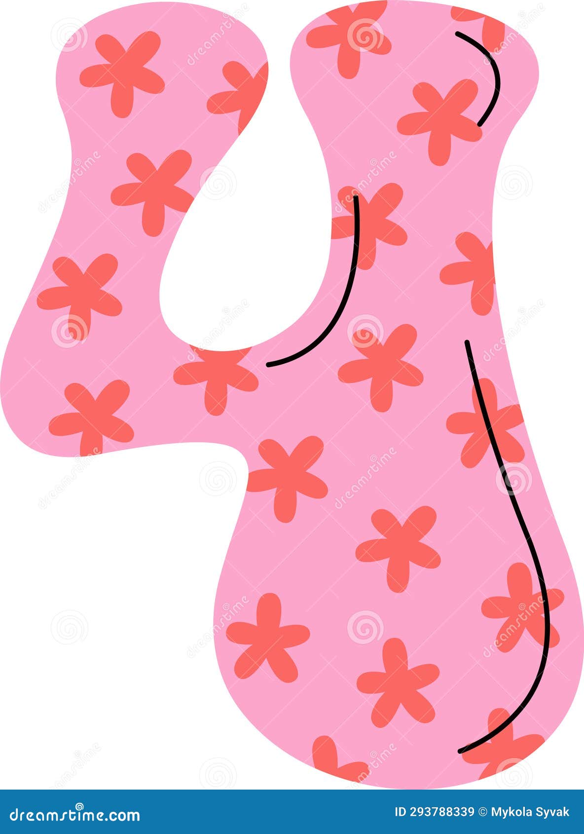 Four Digit Cartoon Font stock vector. Illustration of digit - 293788339