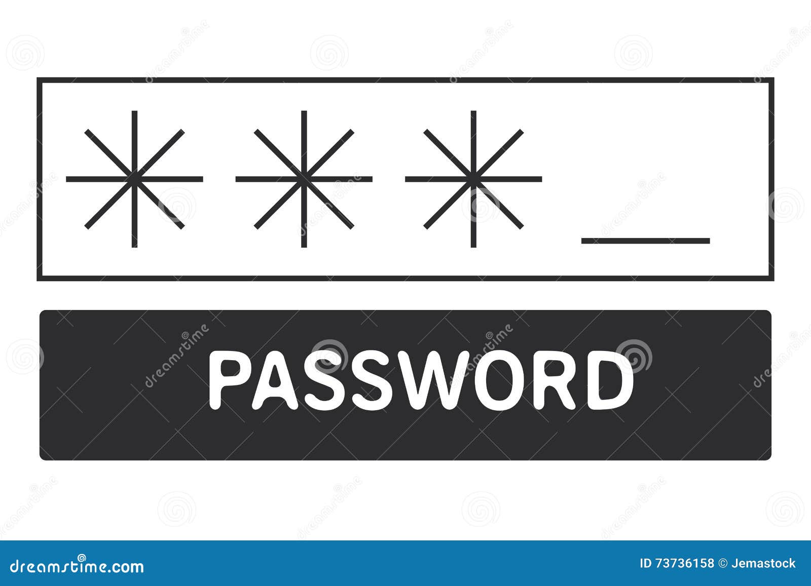 Four digit password icon stock illustration. Illustration of page ...