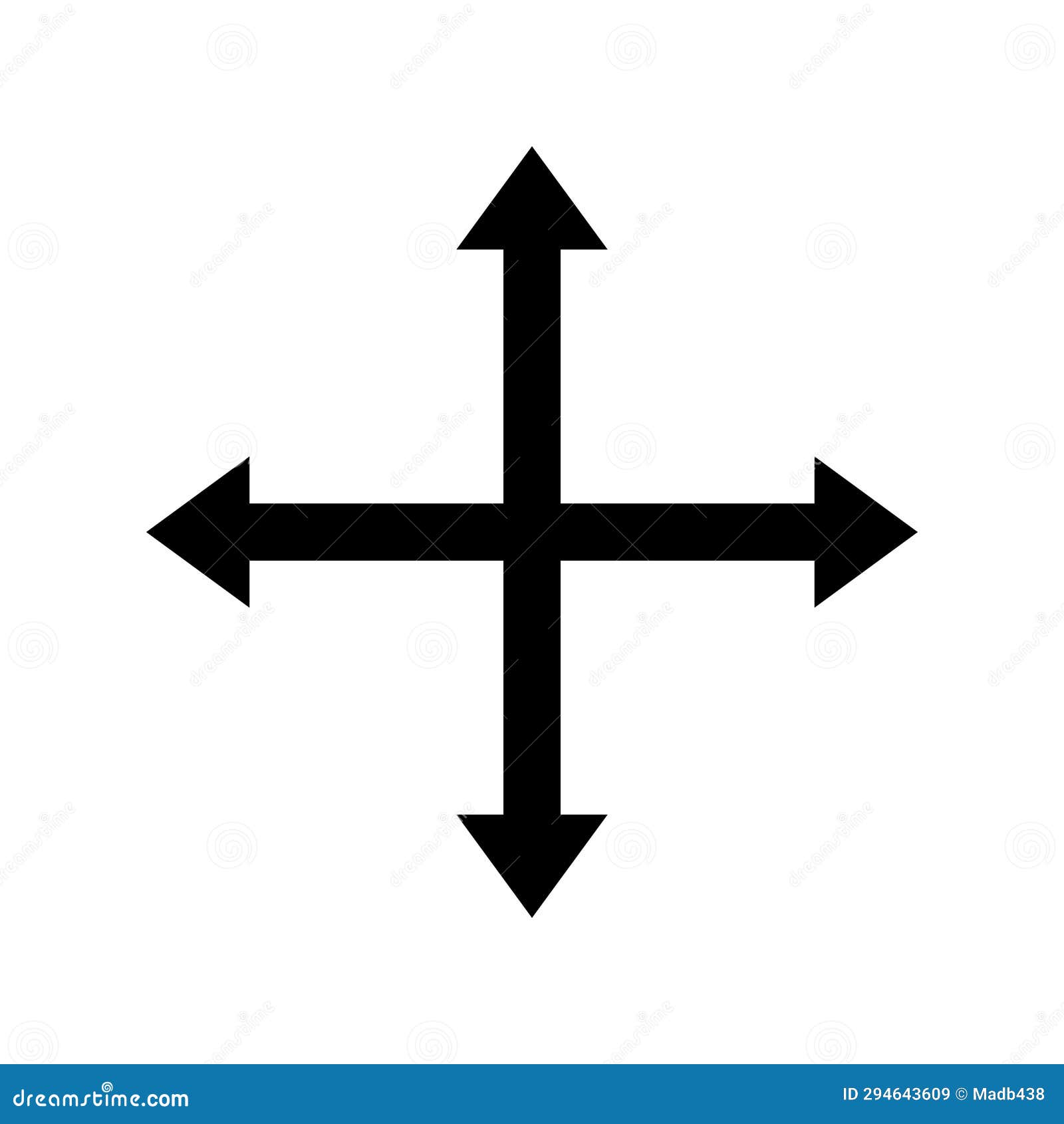 Four-direction Arrow Icon Design in Flat Style. Stock Illustration ...