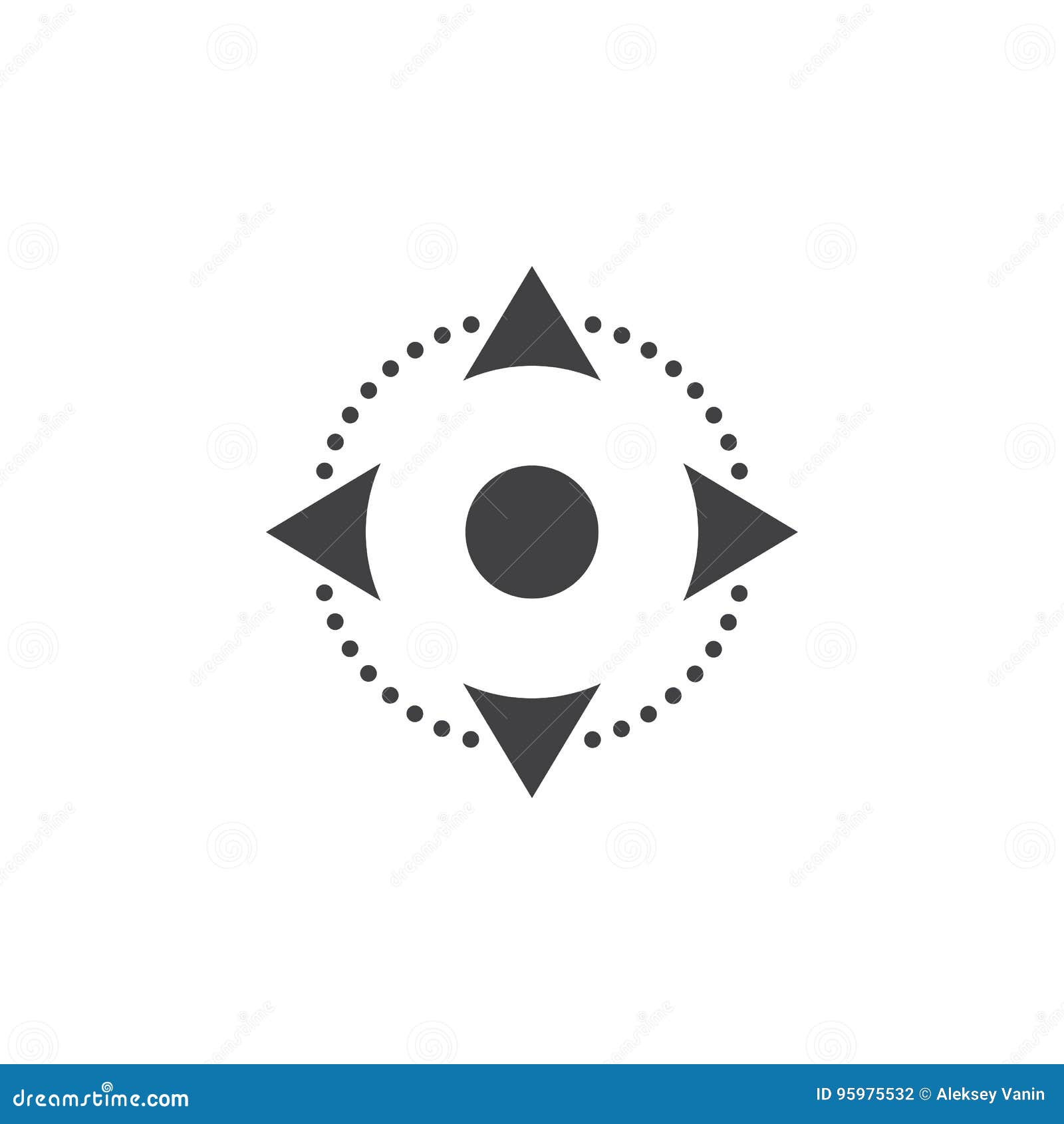 Four Direction Arrows Control Buttons Icon Vector, Solid Logo Il Stock ...