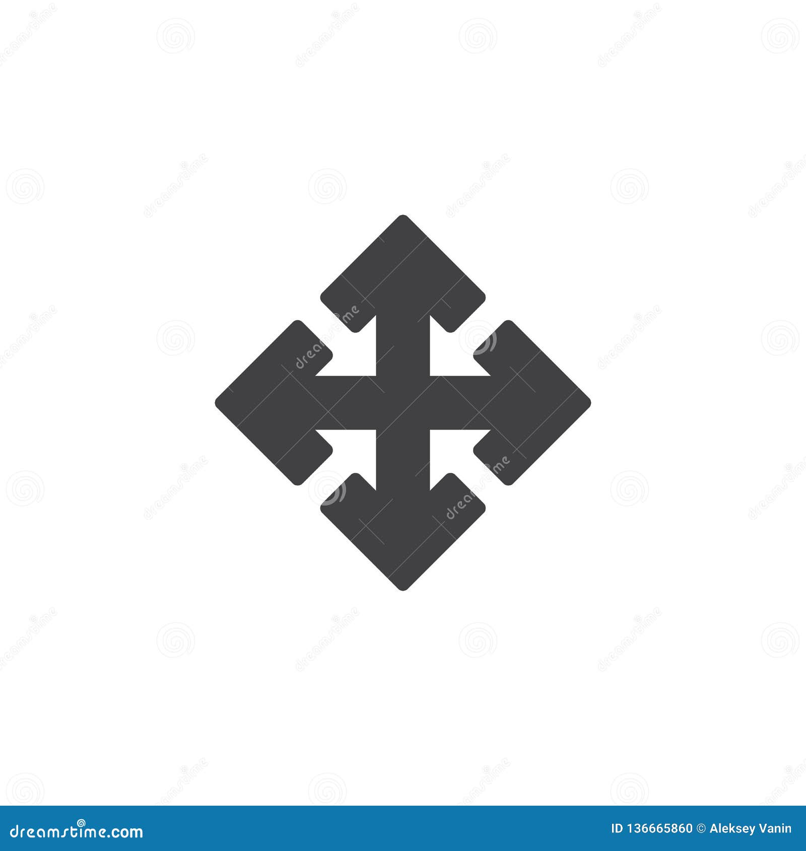 Four Direction Arrows Vector Icon Stock Vector - Illustration of ...