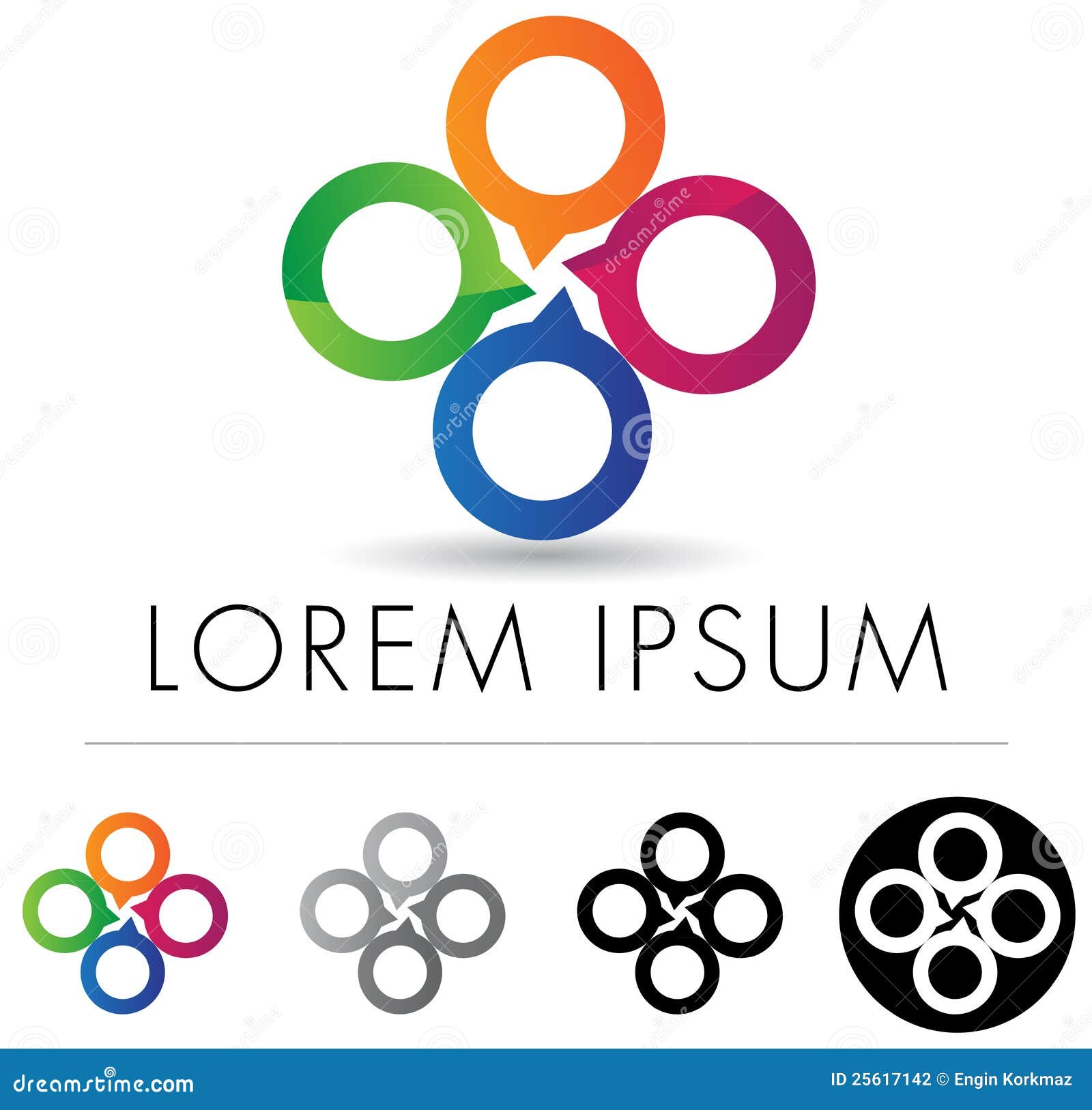 Four Directions stock vector. Illustration of shiny, circle - 25617142