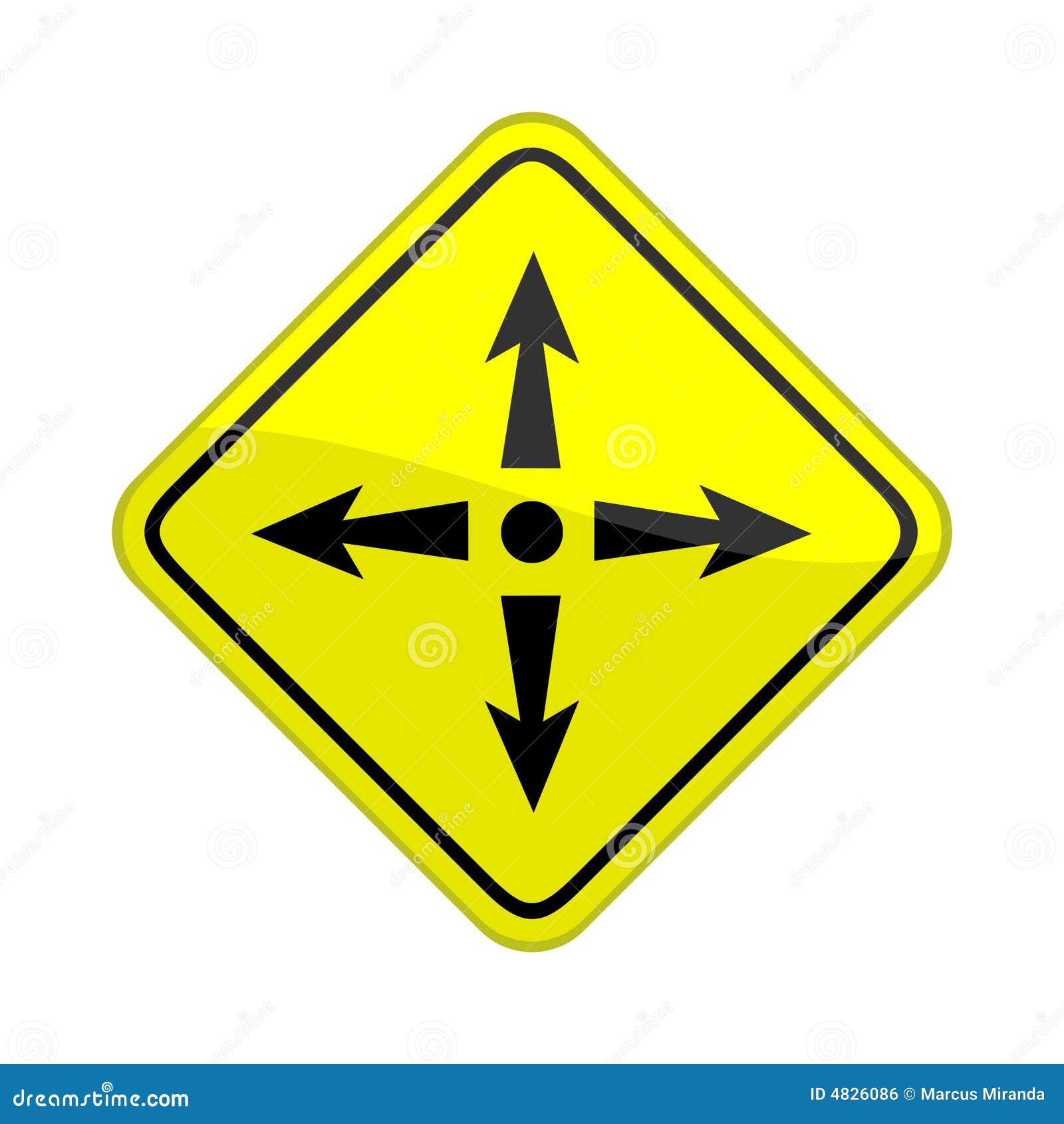 Four directions stock vector. Illustration of sign, vector - 4826086