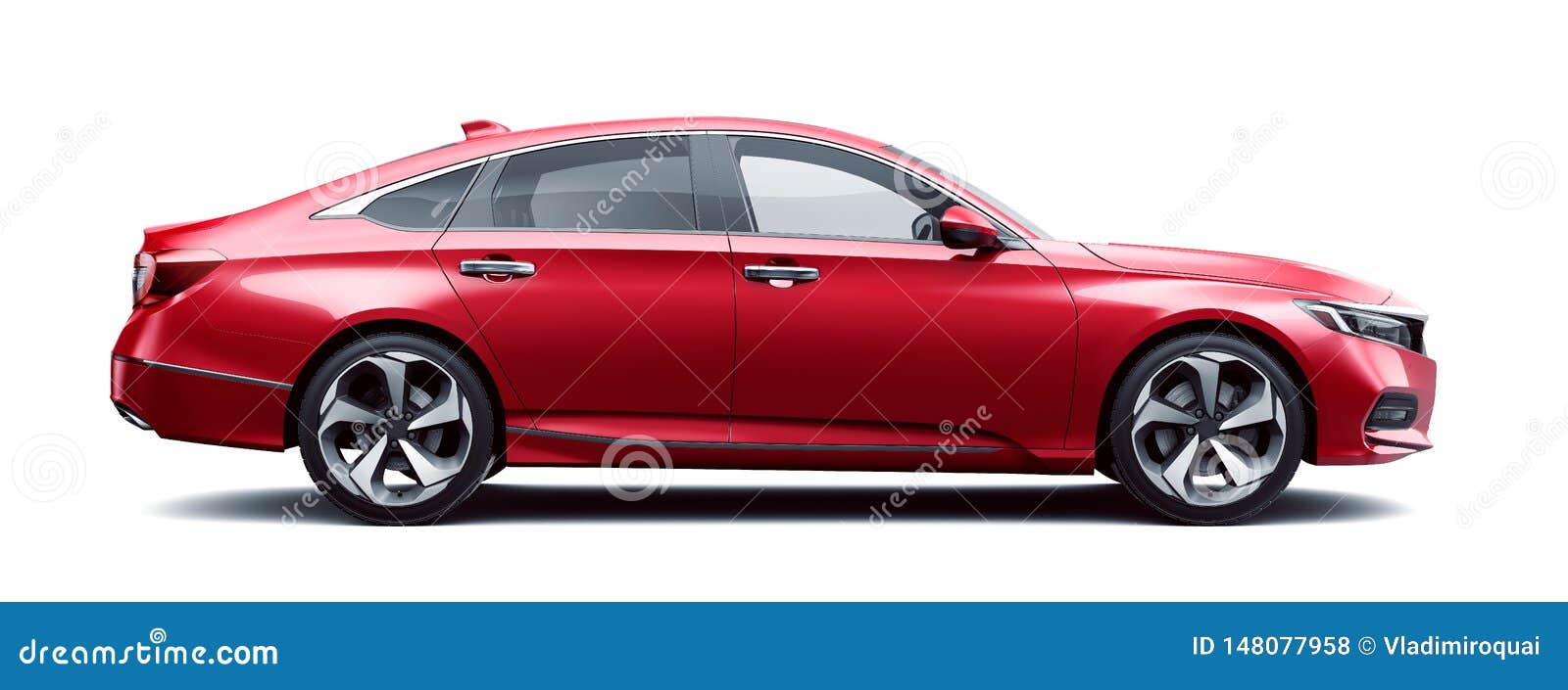 Four Door Car Isolated on White Background Stock Photo - Image of ...