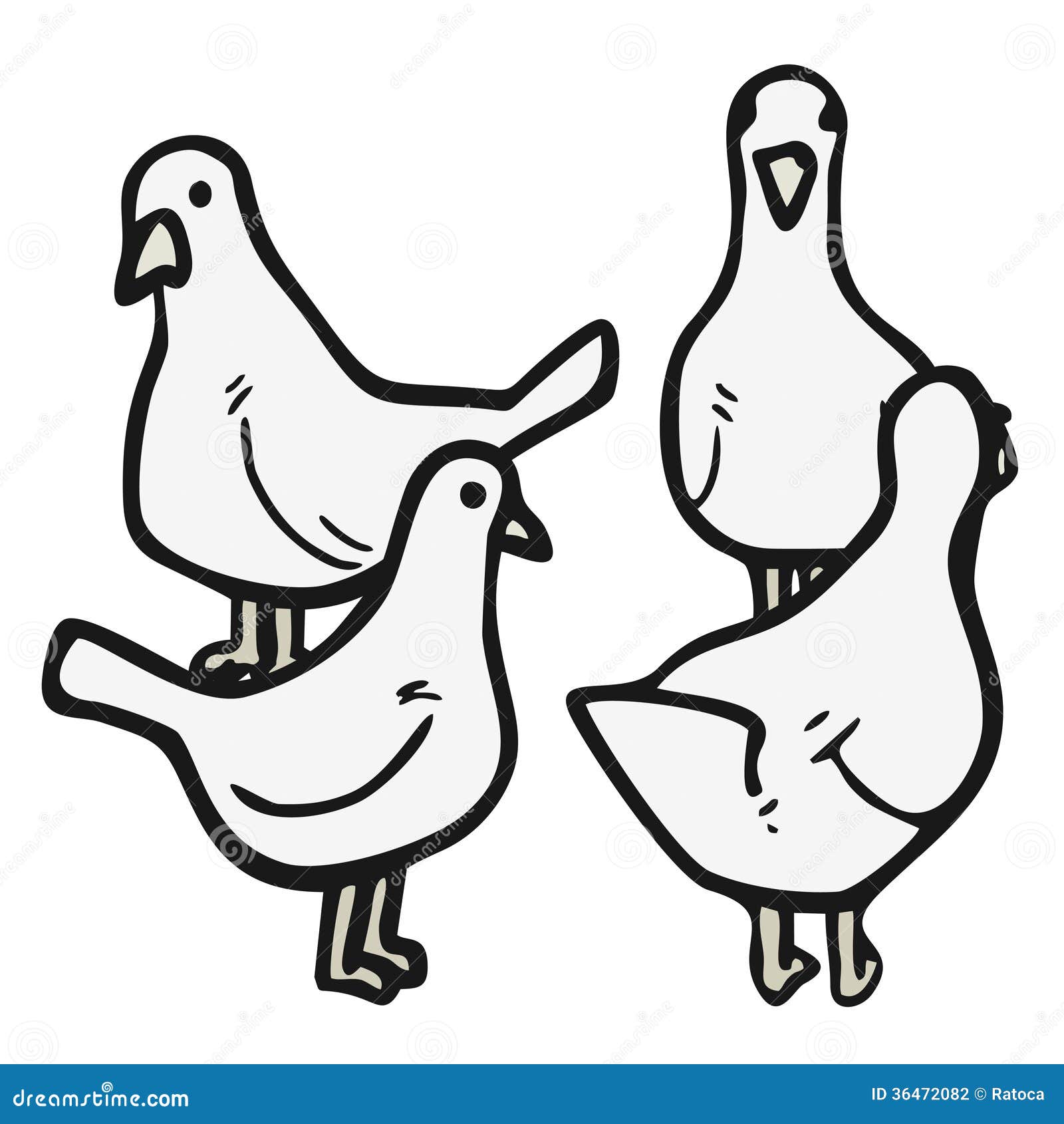 Four Doves Vector Illustration | CartoonDealer.com #36472082