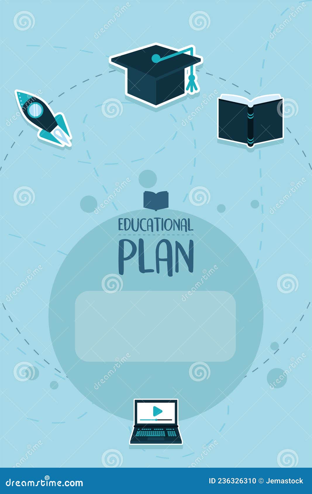 Four Educational Plan Icons Stock Vector - Illustration of process ...