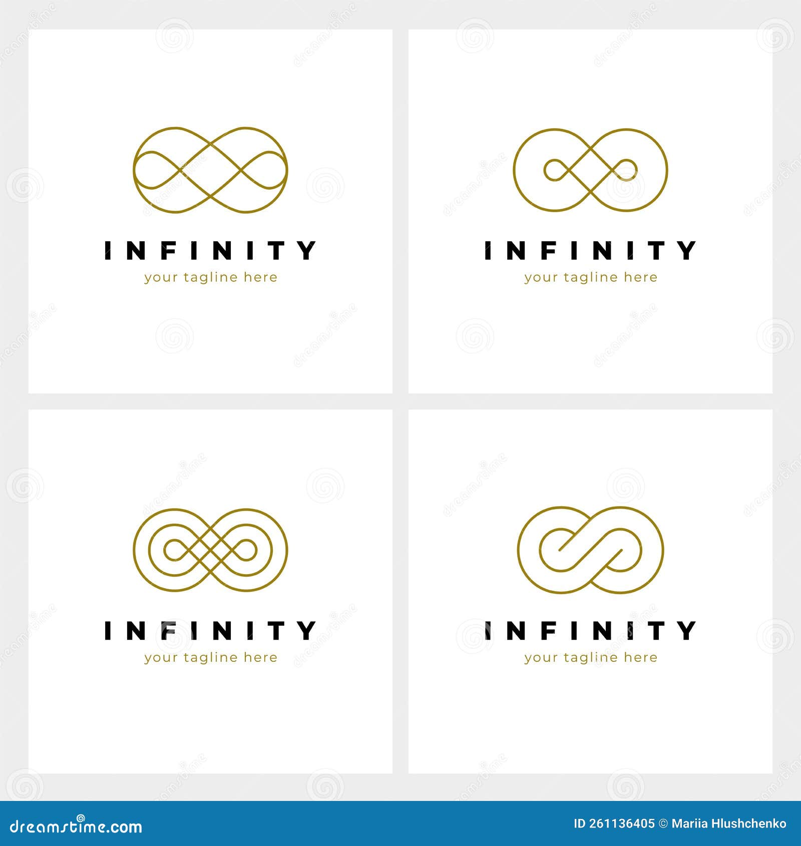 Four elegant infinity logo stock vector. Illustration of infinite ... Four elegant infinity logo stock vector. Illustration of infinite ...