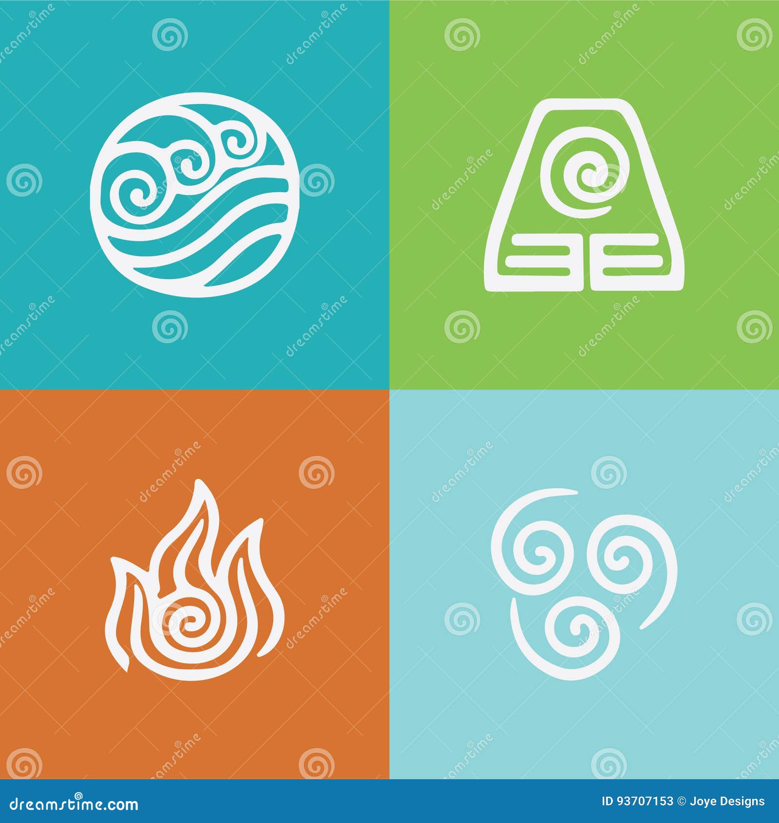 Four element stock illustration. Illustration of blue - 93707153