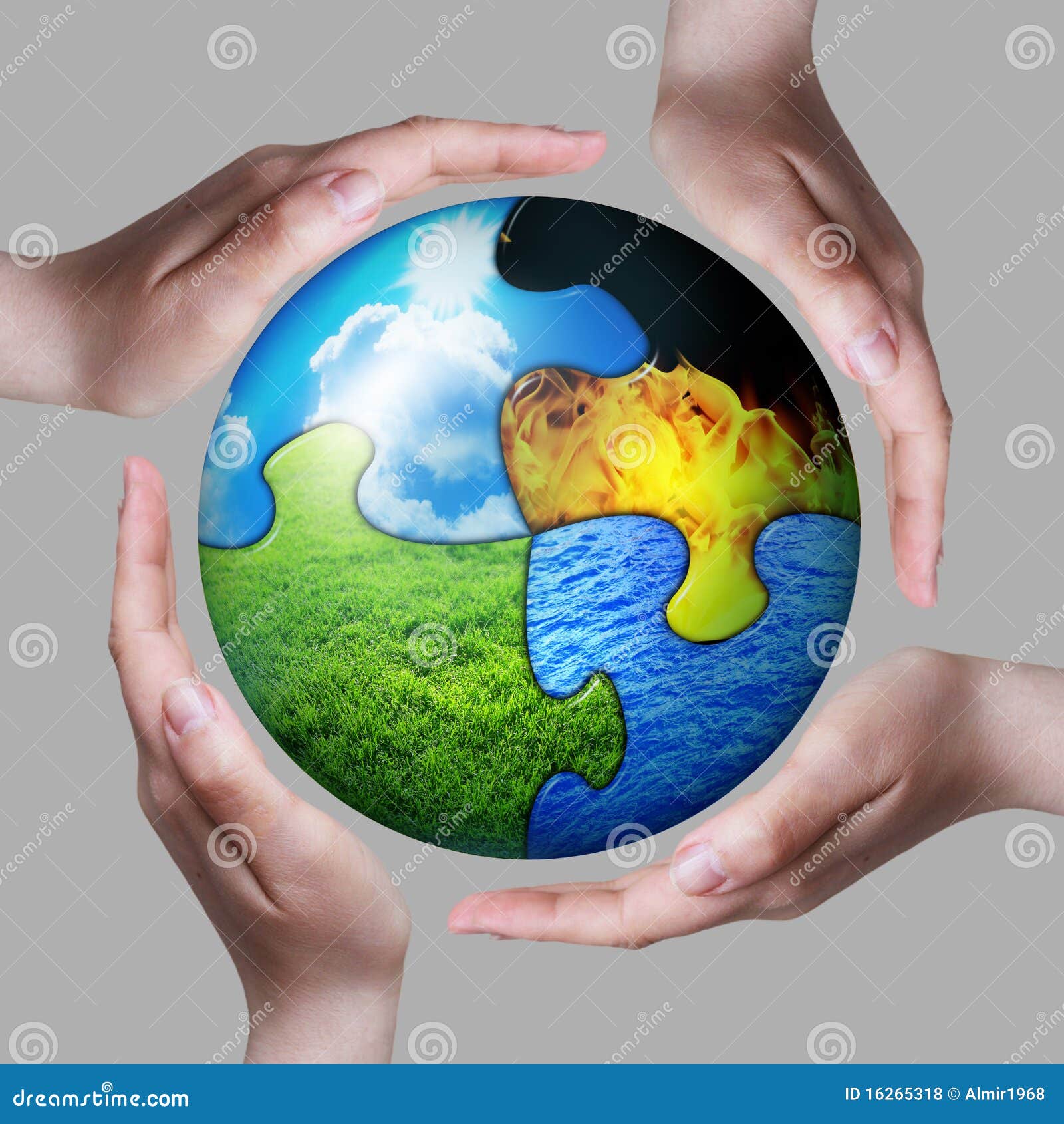 Four elements stock photo. Image of hands, symbol, business - 16265318