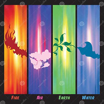 Four elements stock vector. Illustration of soil, round - 5281475