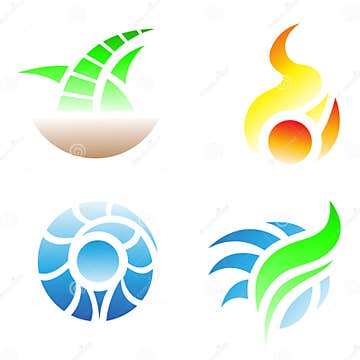 Four elements stock vector. Illustration of abstract, heat - 7940342