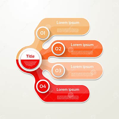 Four Elements Banner. 4 Steps Design, Chart, Infographic, Step B Stock ...