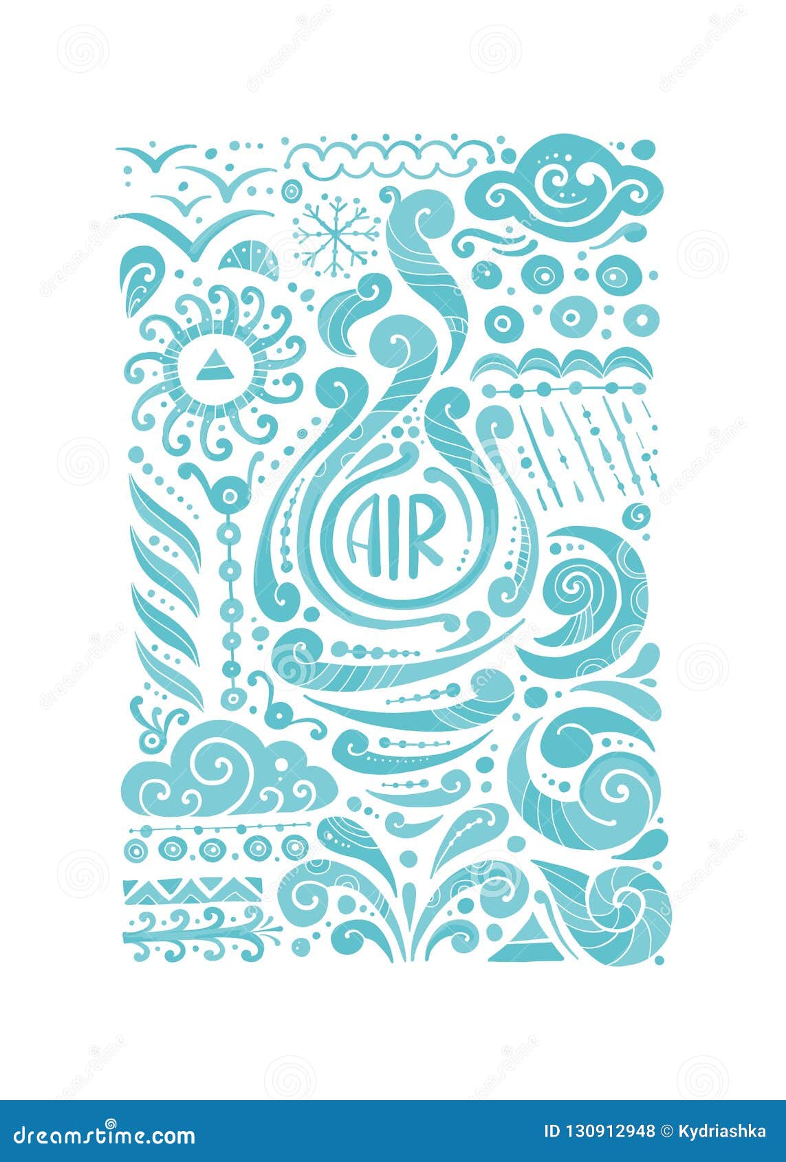 Four Elements Concept. Air Design Background Stock Vector ...