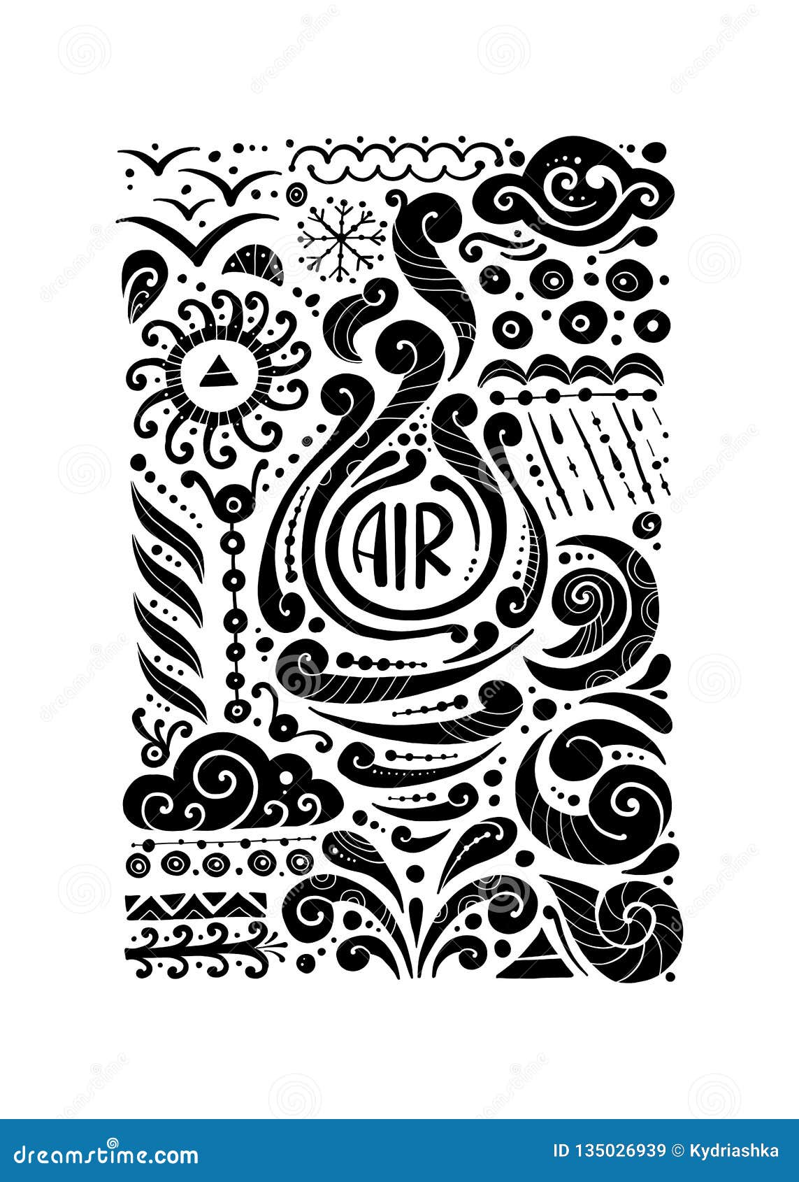 Four Elements Concept. Air Design Background Stock Vector ...