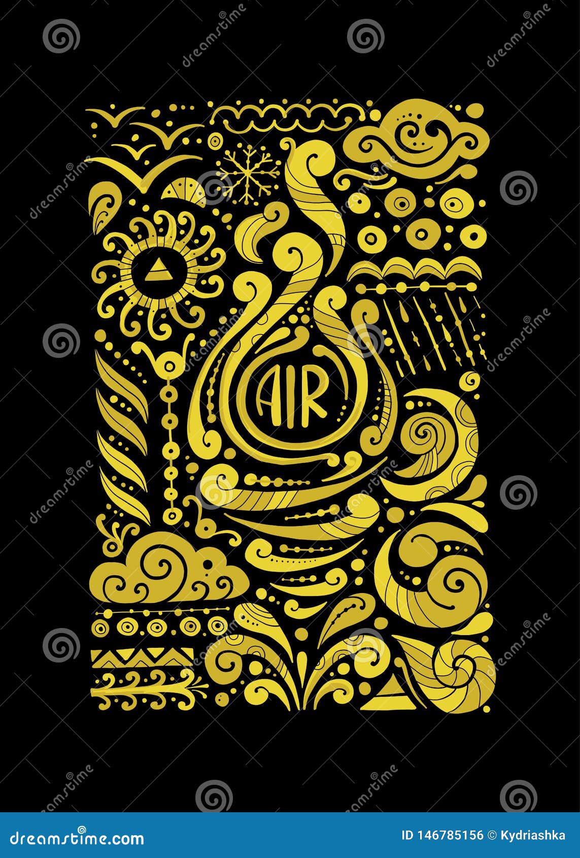 Four Elements Concept. Air Design Background Stock Vector ...