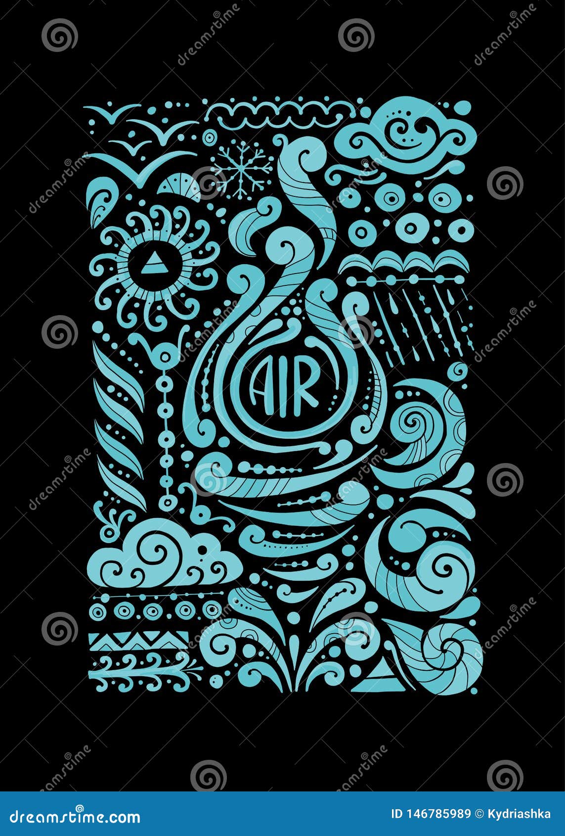 Four Elements Concept. Air Design Background Stock Vector ...