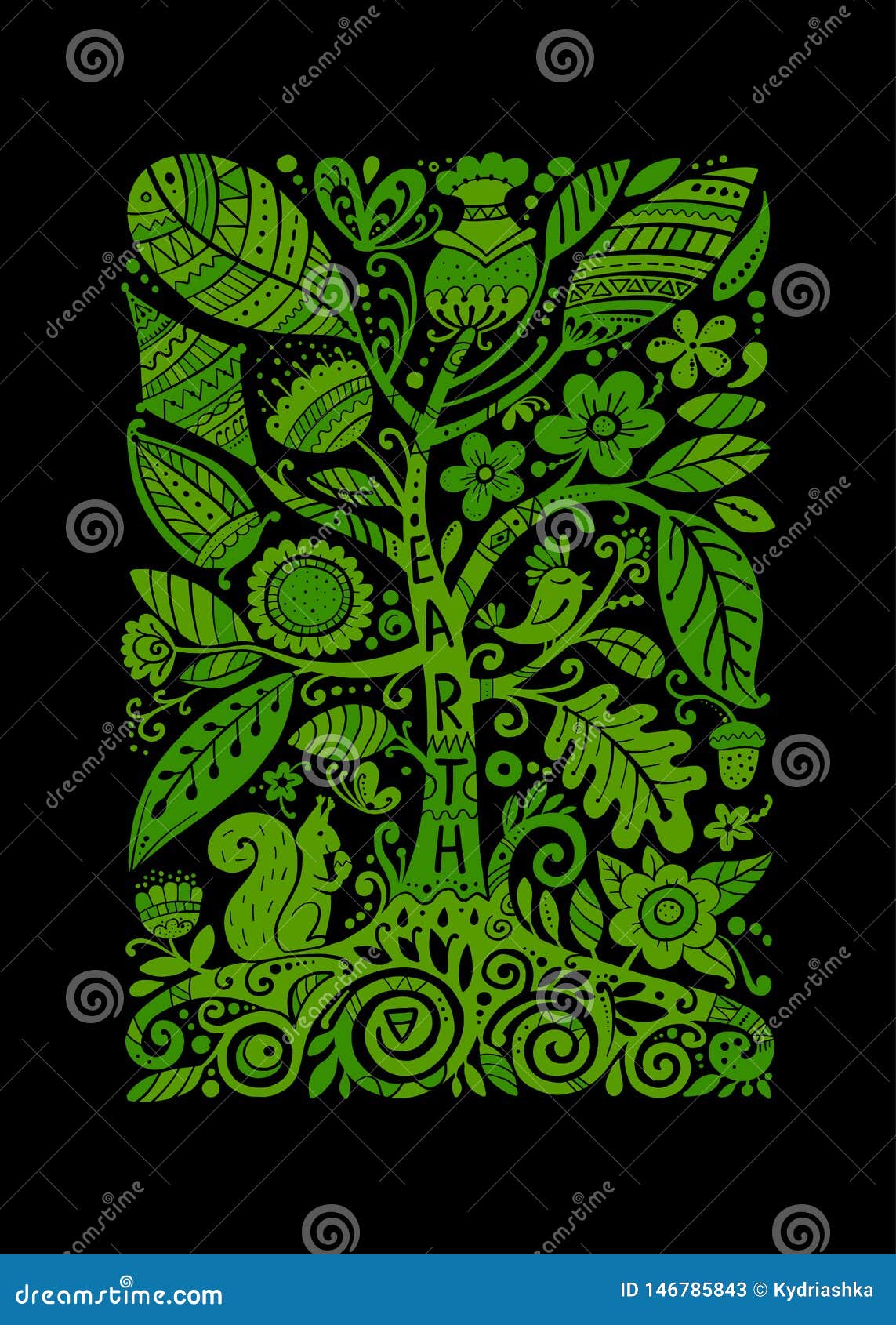 Four Elements Concept. Earth Design Background Stock Vector ...