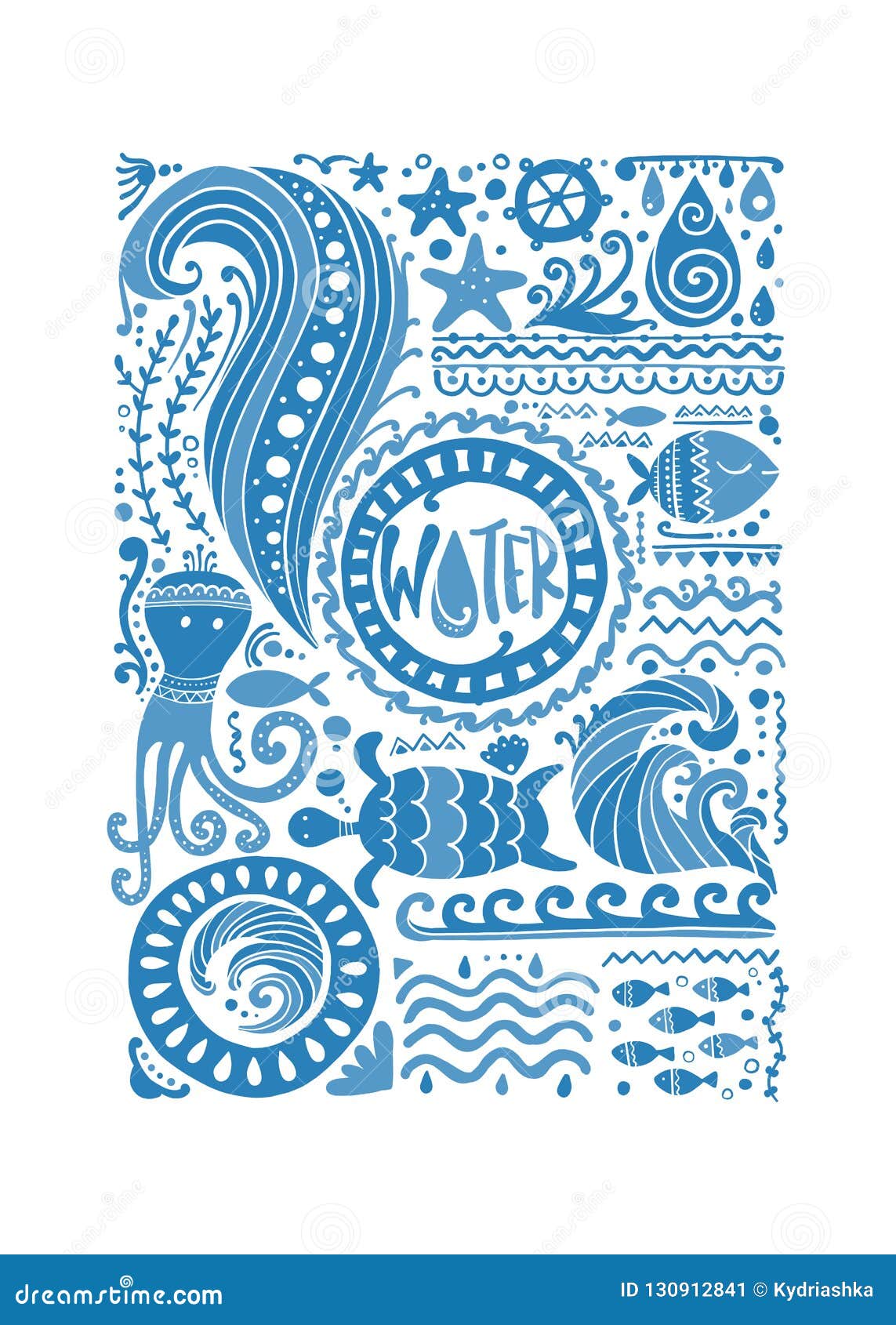 Four Elements Concept. Water Design Background Stock Vector ...