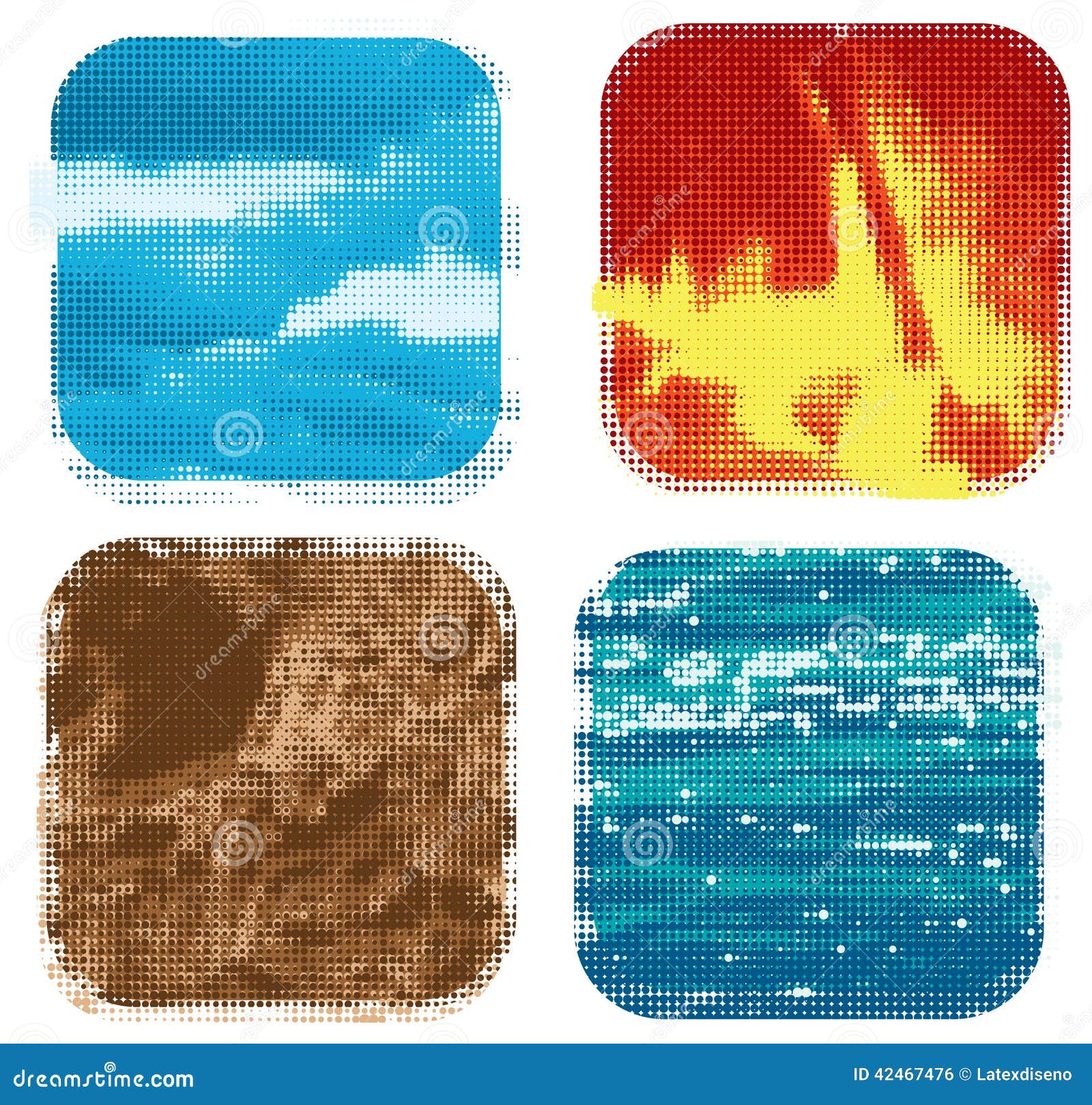 Four elements stock vector. Illustration of button, land - 42467476