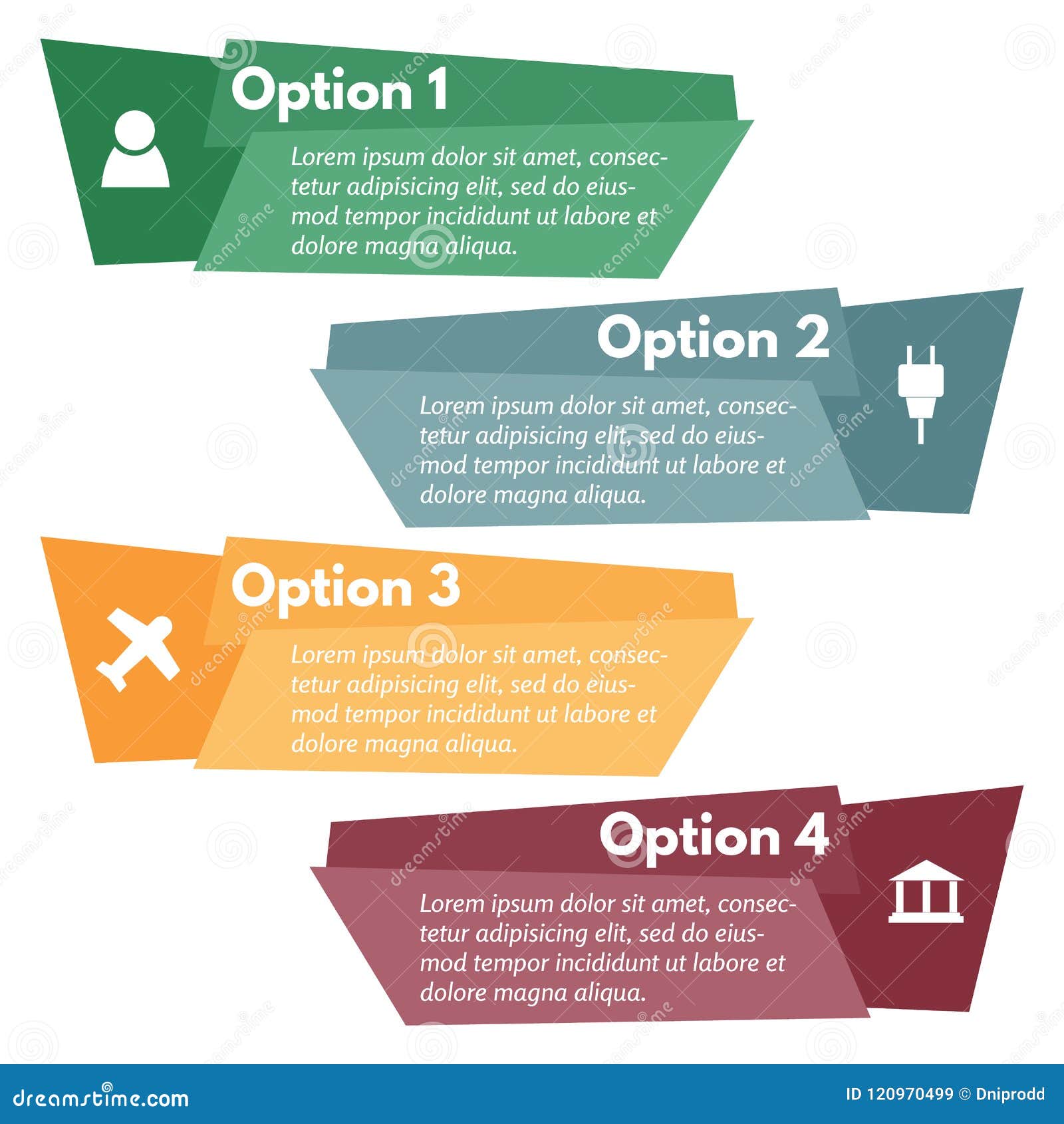 Four Elements of Infographic Design with Icons Stock Vector ...