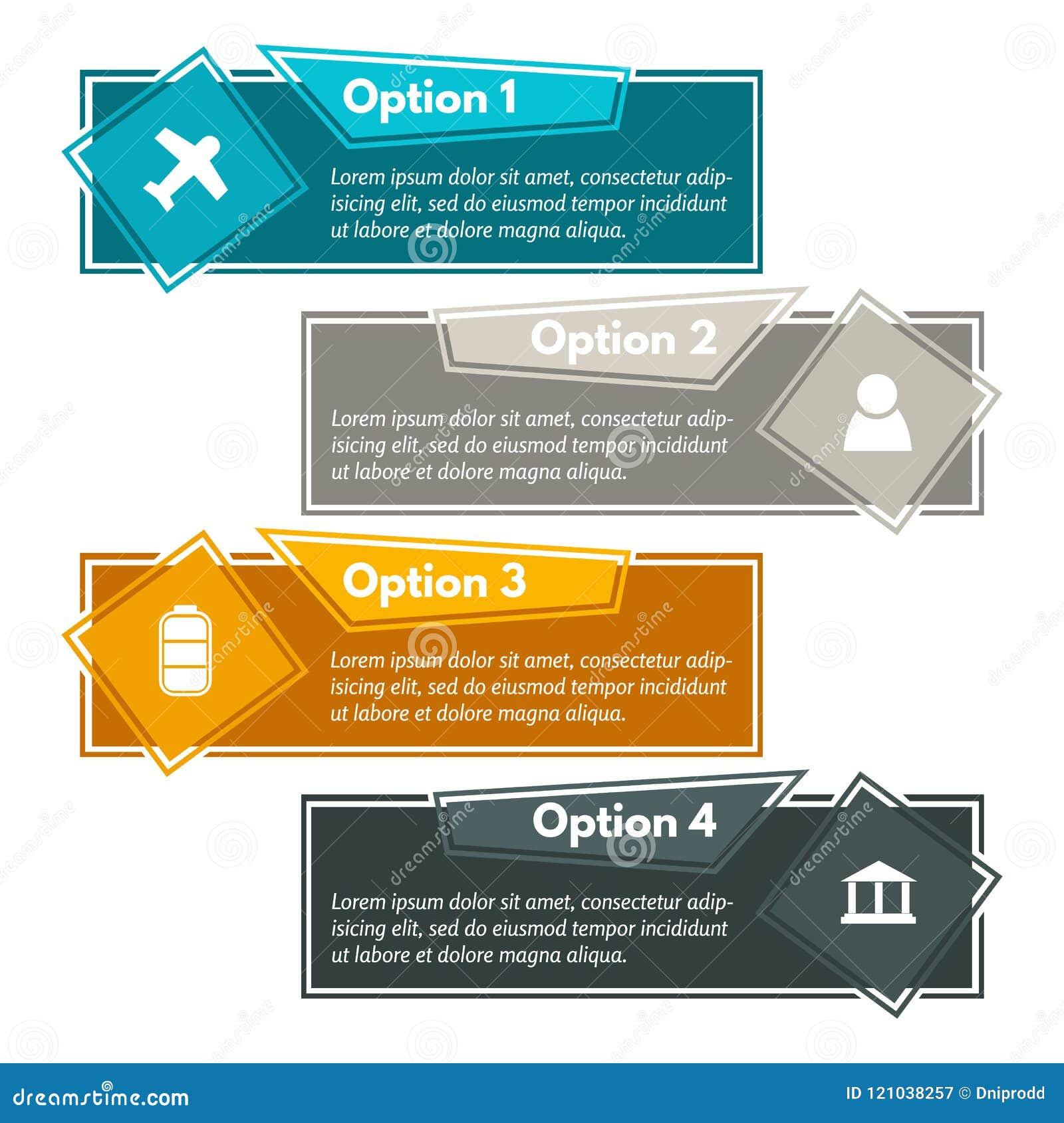 Four Elements of Infographic Design with Icons Stock Vector ...
