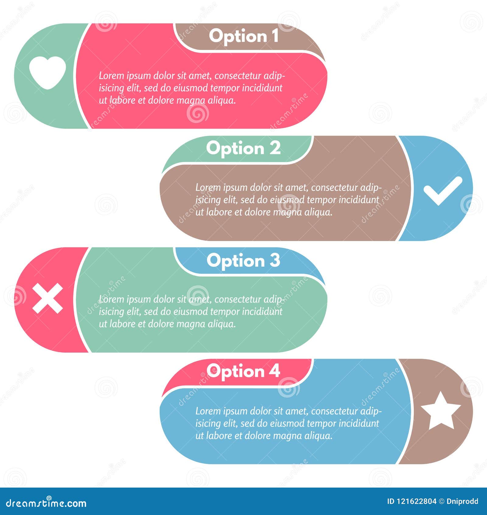 Four Elements of Infographic Design with Icons Stock Vector ...