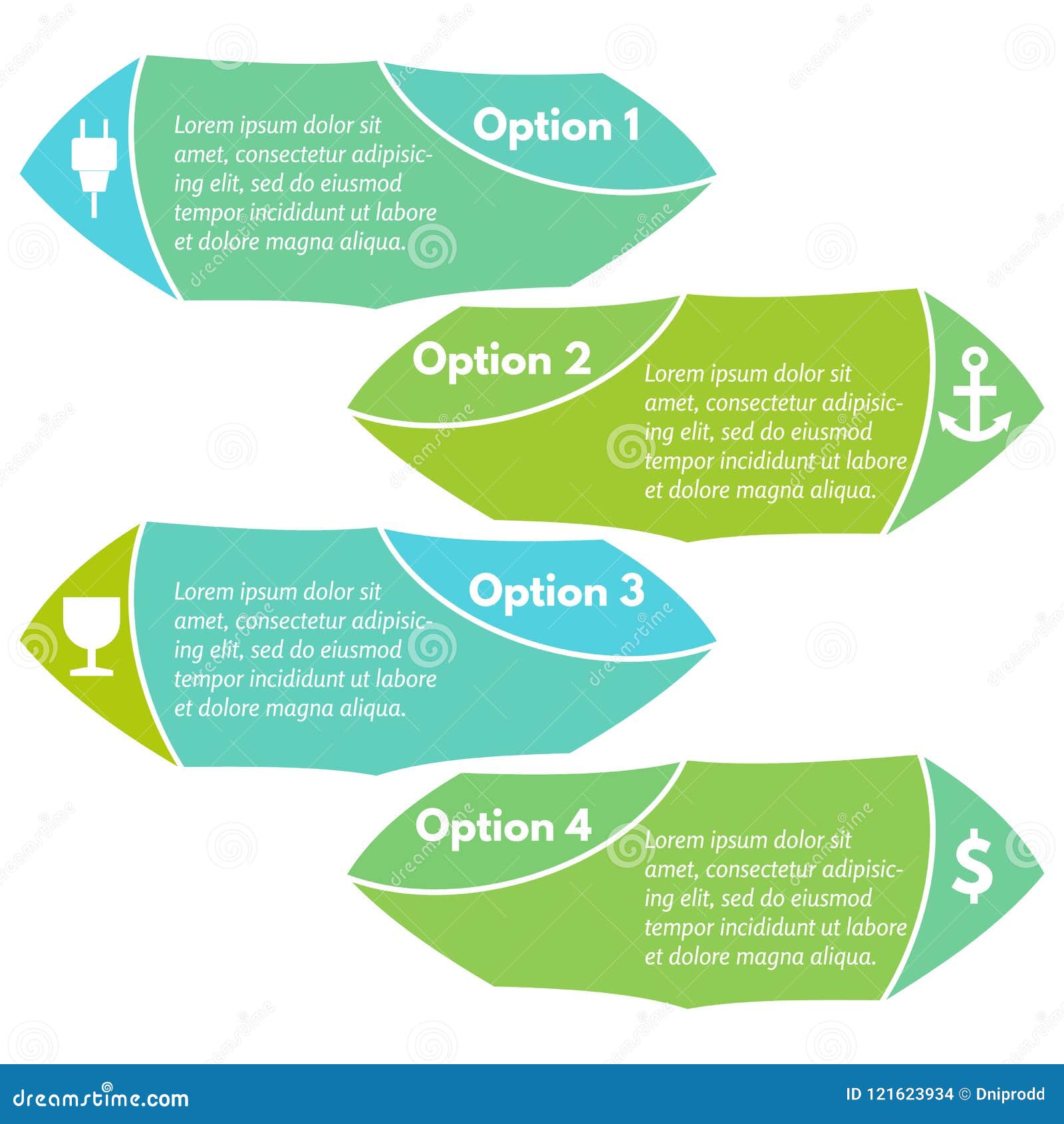 Four Elements of Infographic Design with Icons Stock Vector ...