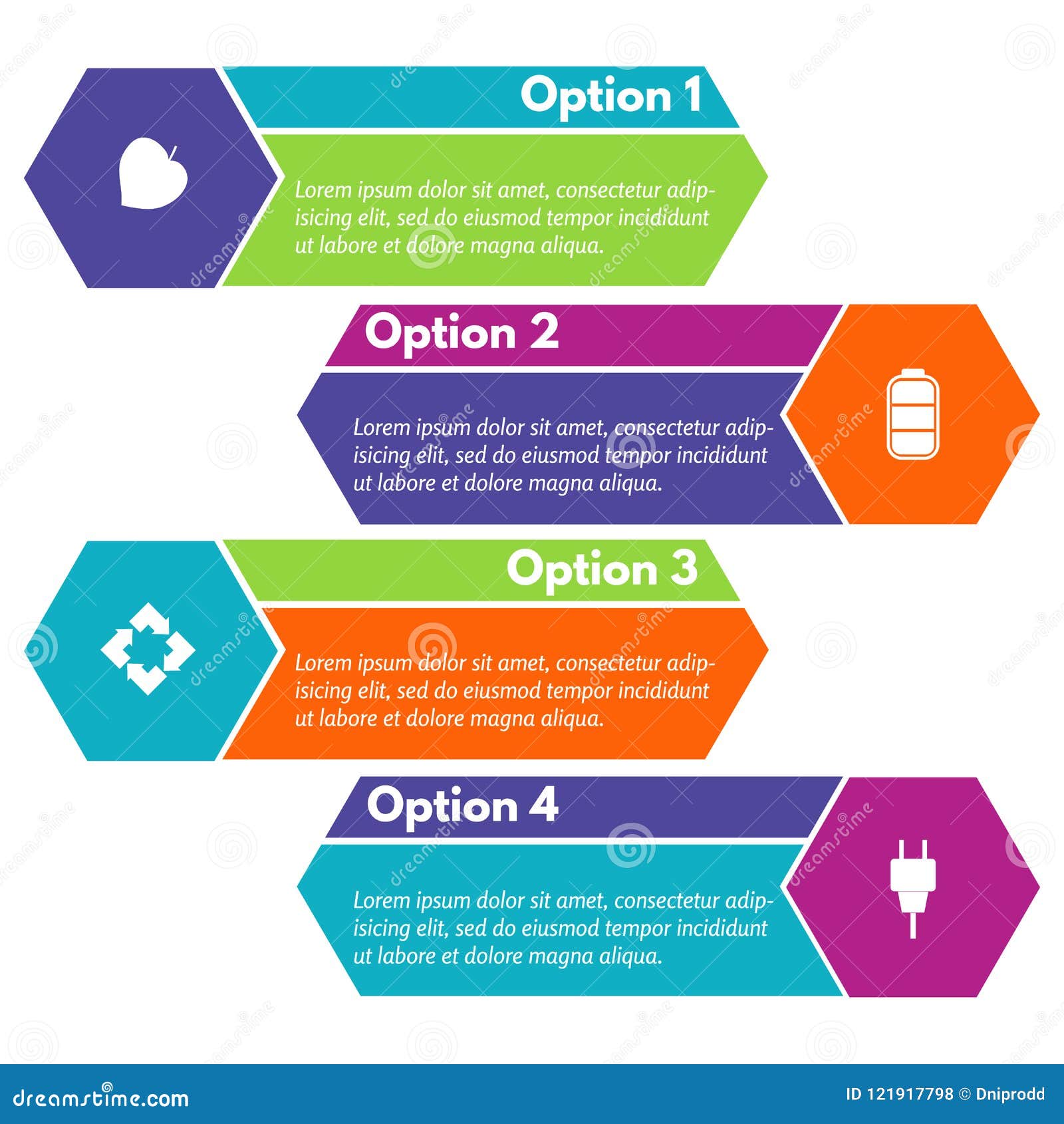 Four Elements of Infographic Design with Icons Stock Vector ...