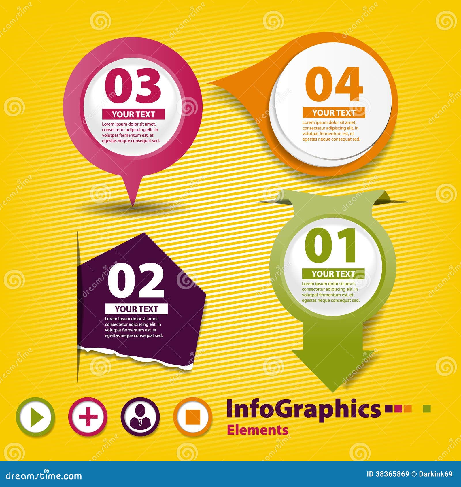 Four Elements of Infographics for Your Design Stock Vector ...