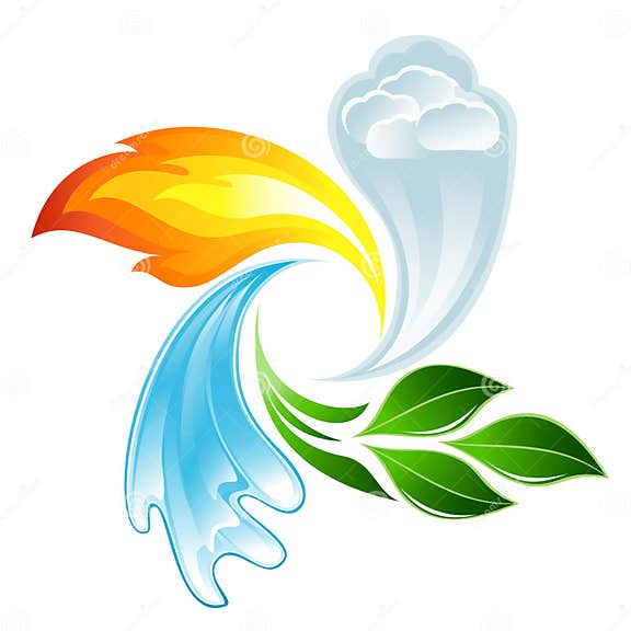 The four elements of life stock vector. Illustration of astrology ...