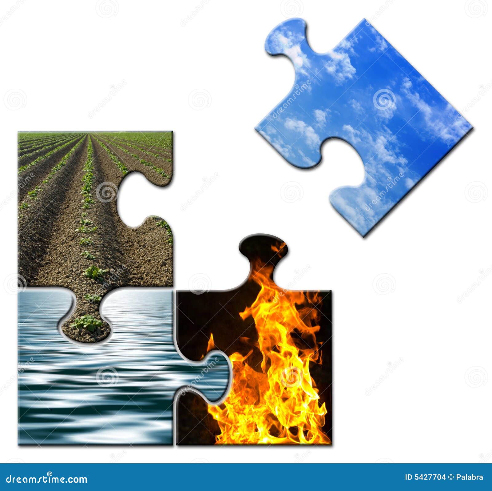 Four Elements in a Puzzle - Sky Apart Stock Photo - Image of beauty ...