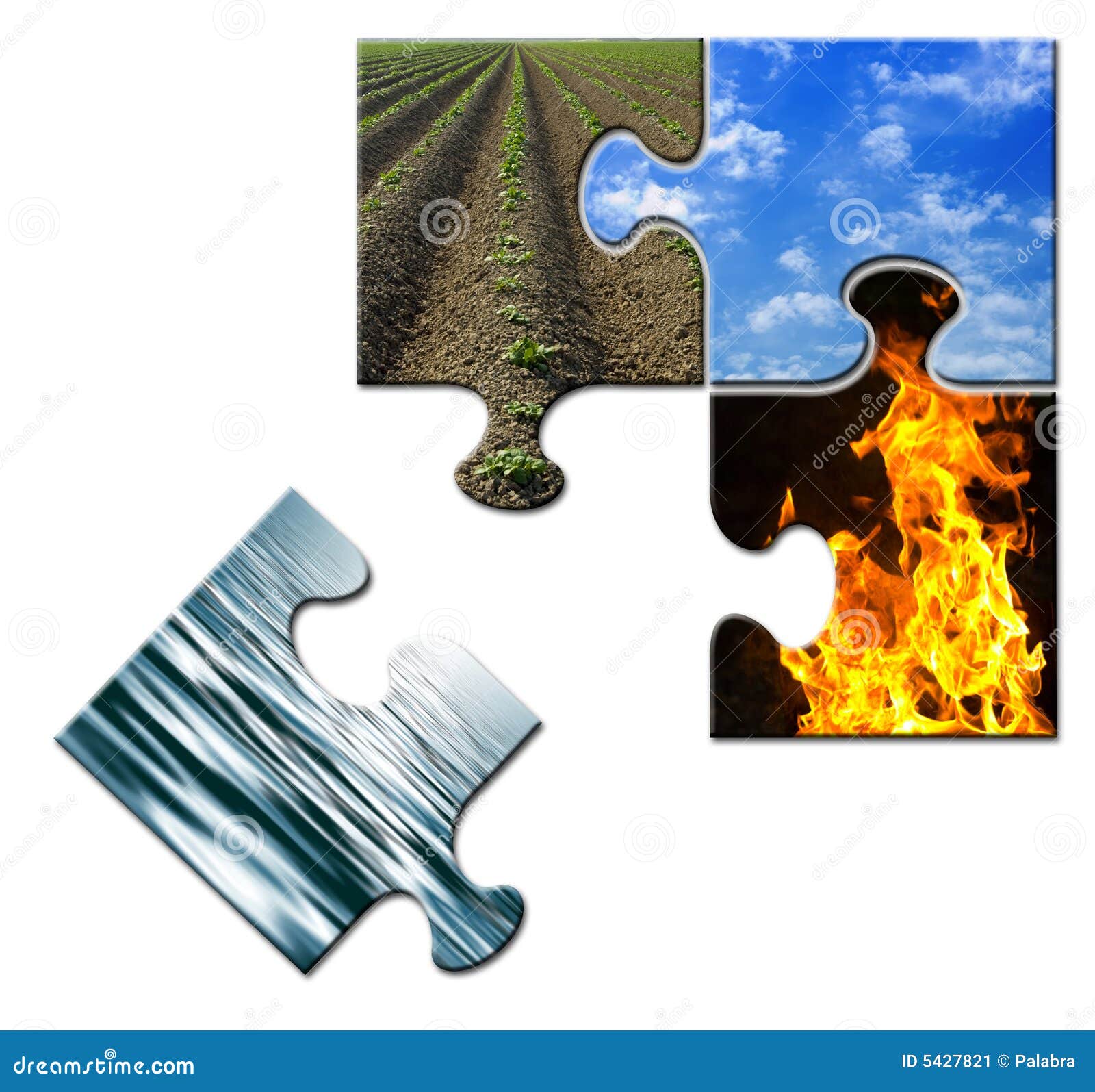 Four Elements in a Puzzle - Water Apart Stock Image - Image of beauty ...